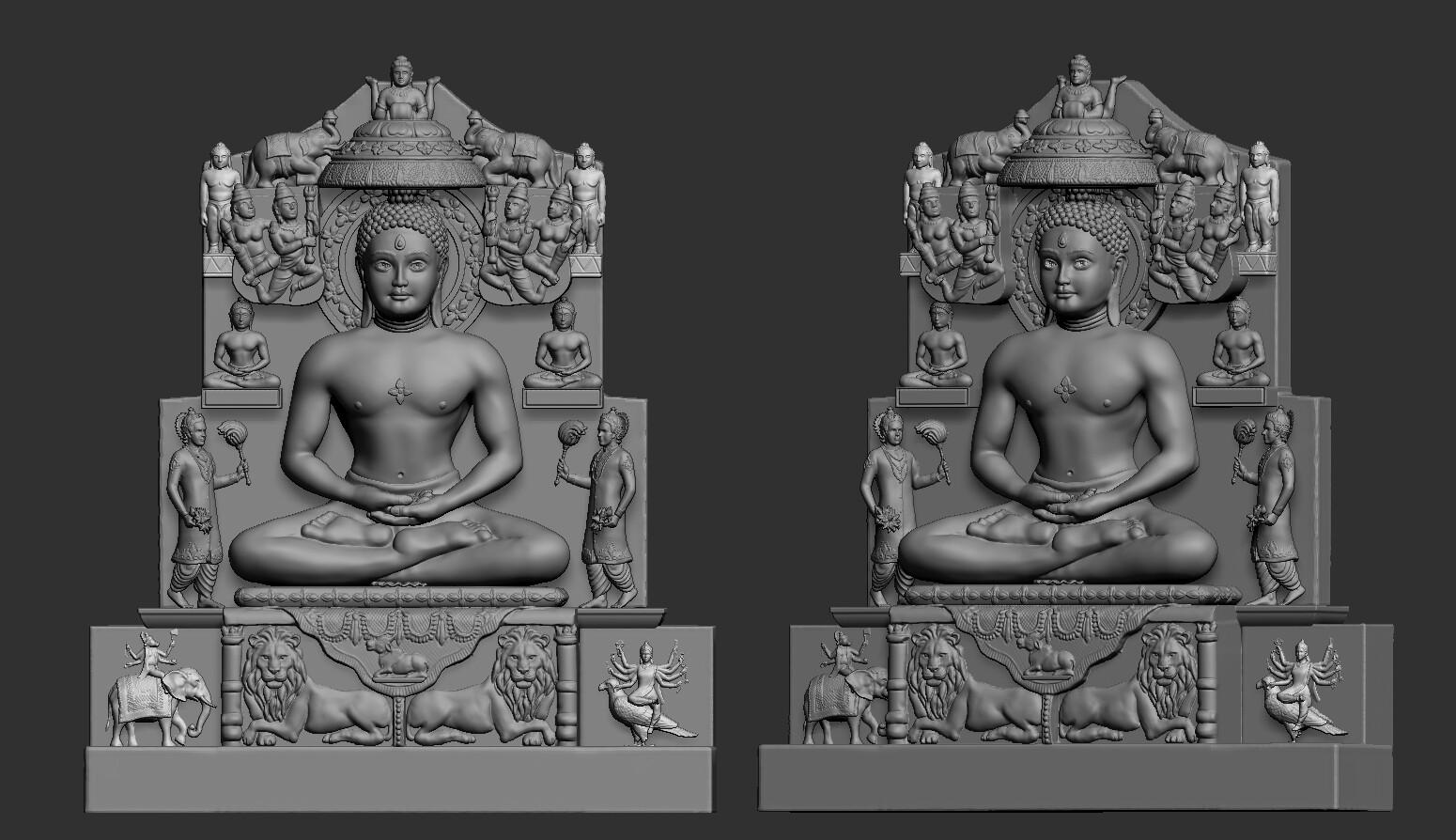 ArtStation - Red Pratima Ji , Jain God