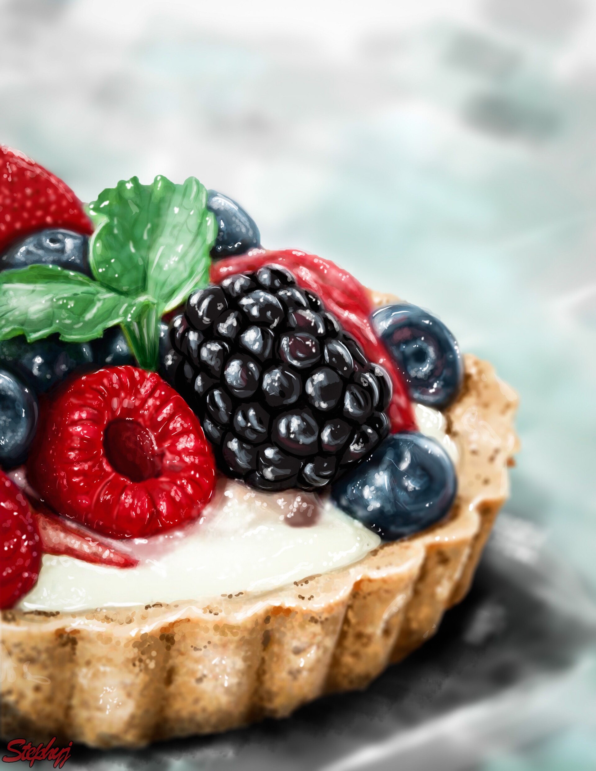 ArtStation - Fruit Tart Illustration