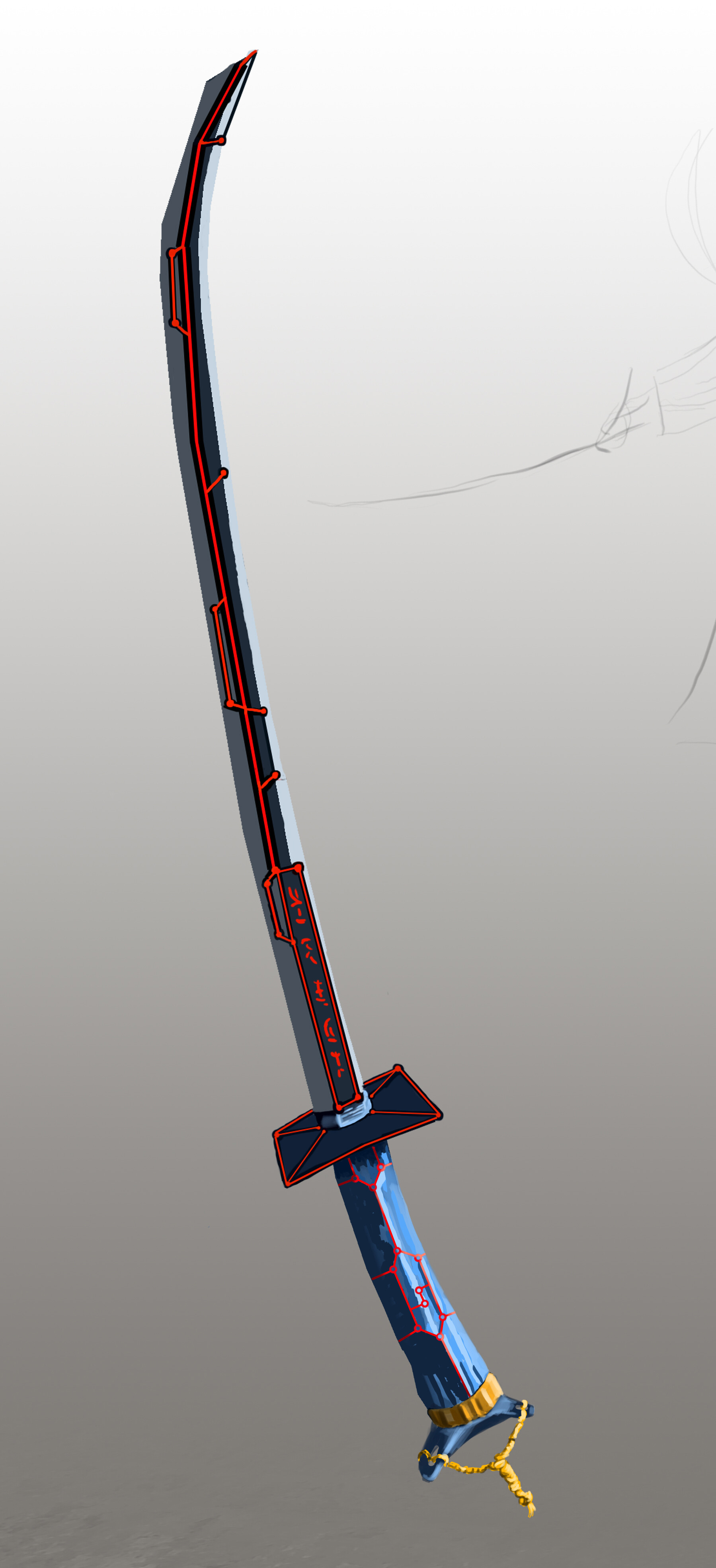 cyber sword drawing