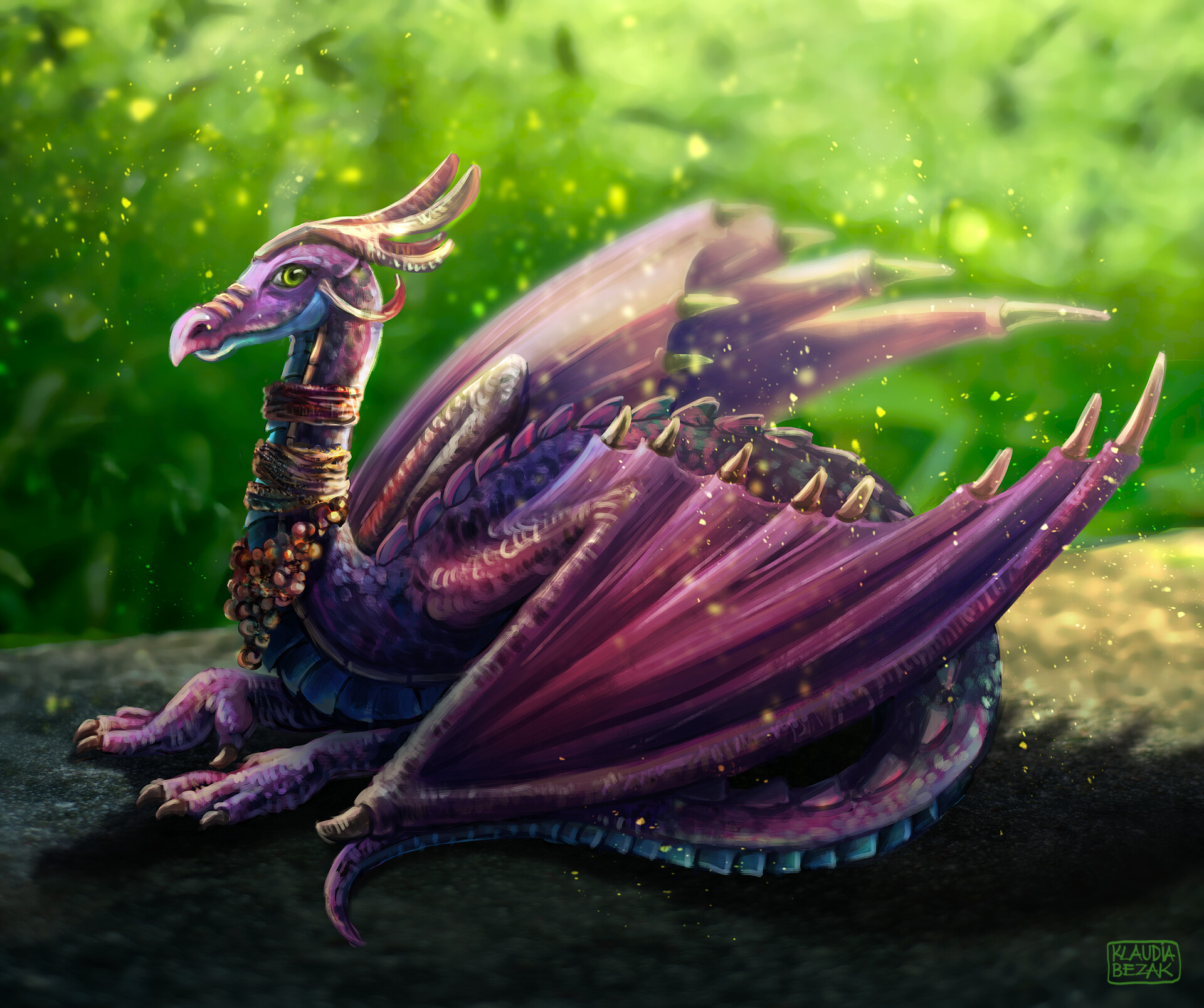 ArtStation - Violet Dragon