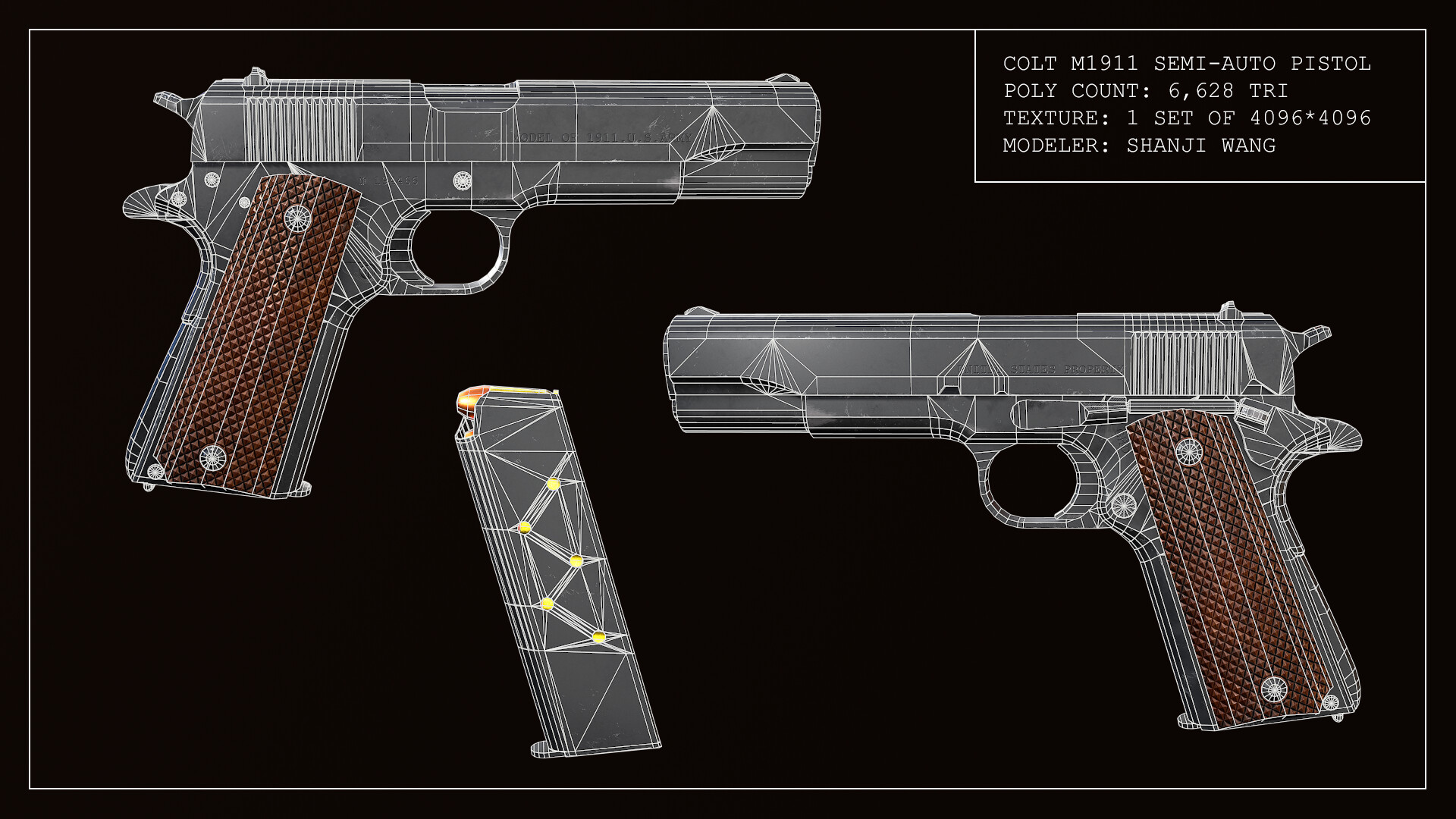 shanji wang - Colt m1911 3d model