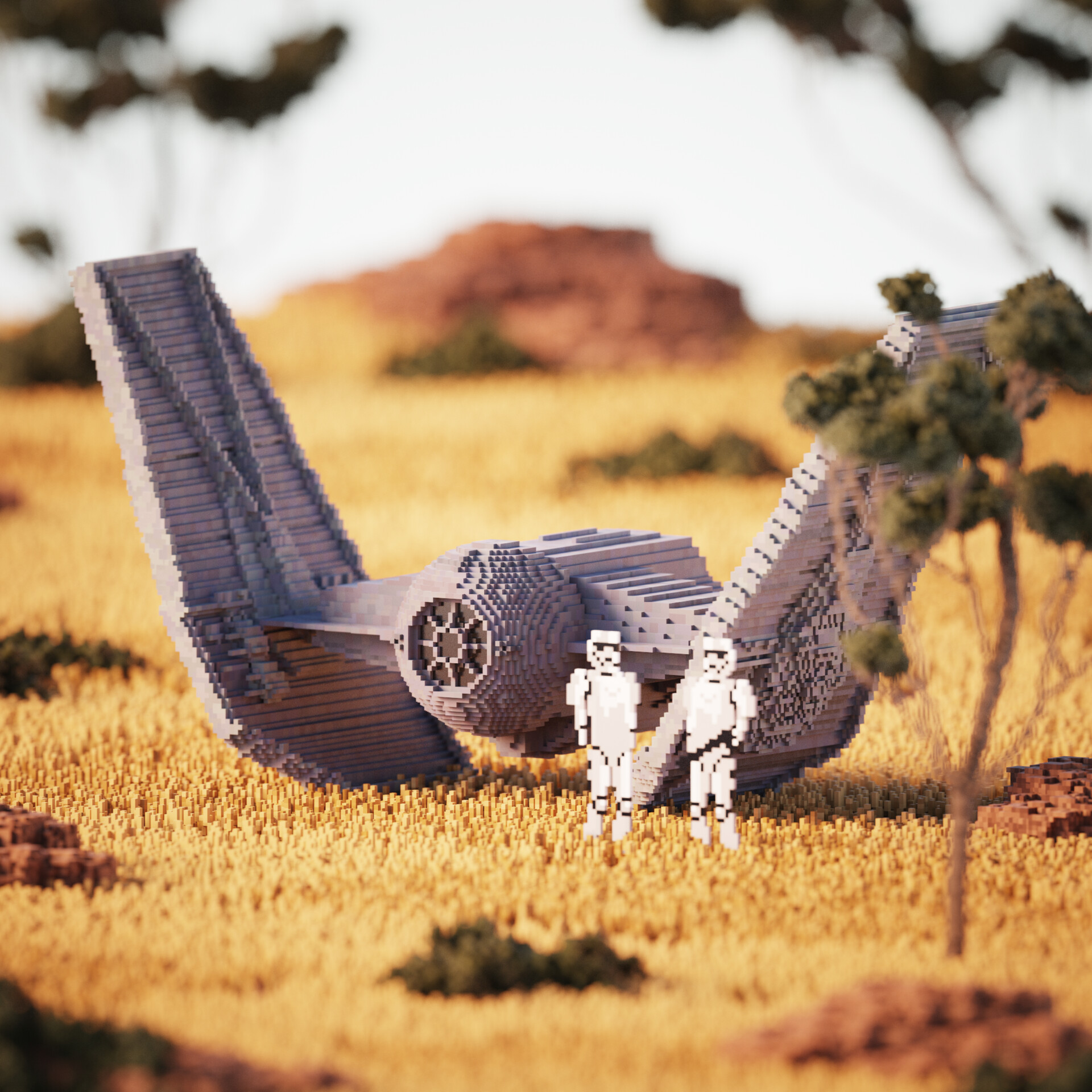 ArtStation - Star Wars Concept made with voxels