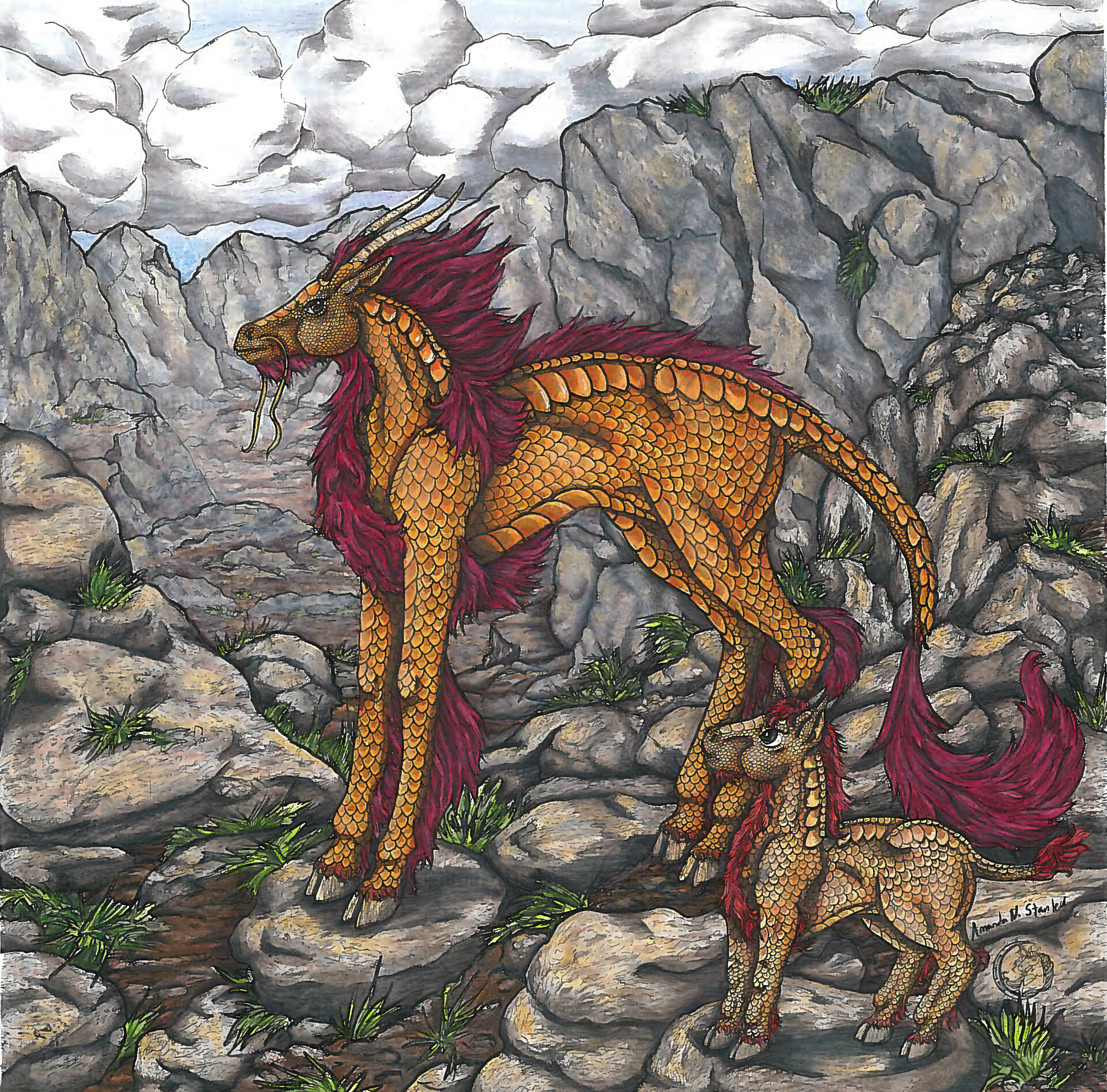 ArtStation - Kirin and Foal