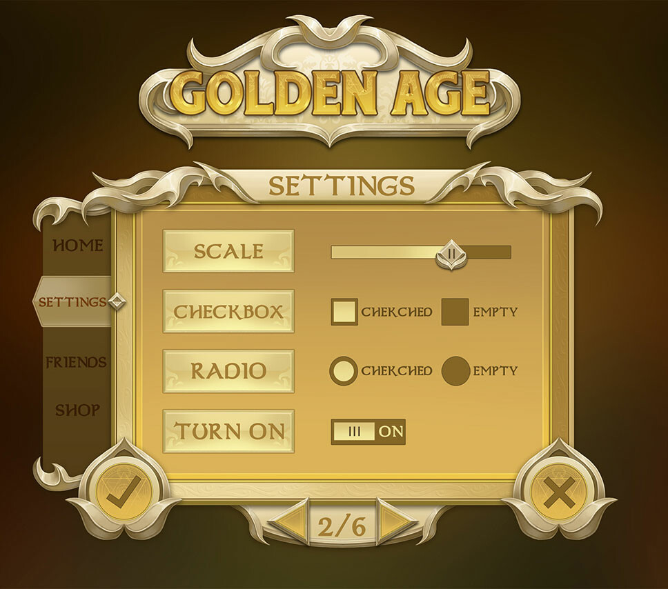 ArtStation - Custom UI set - gold