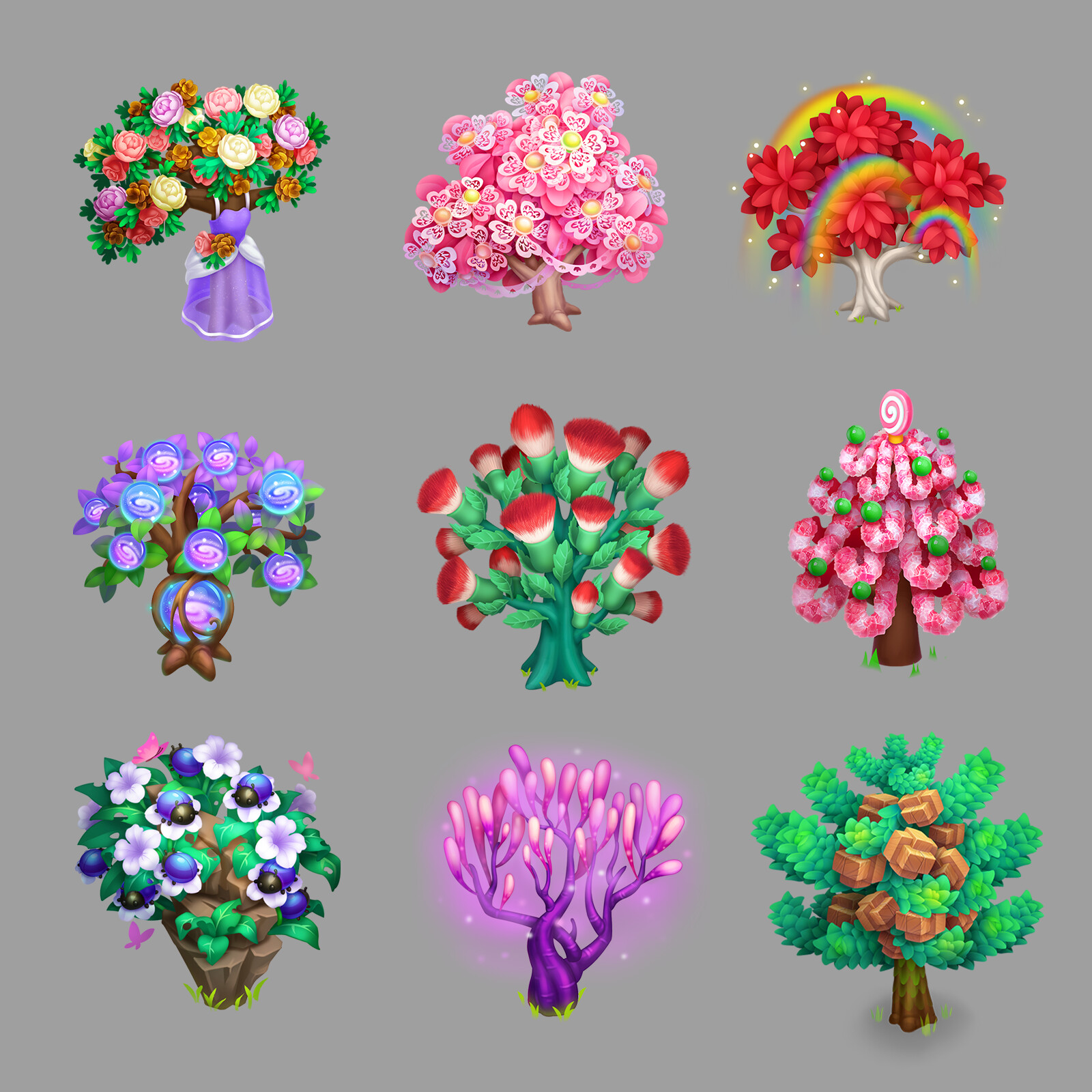 ArtStation - Creative Trees for casual game
