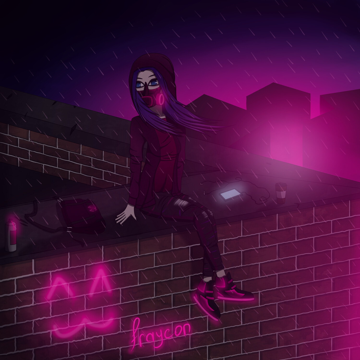 ArtStation - Neon girl