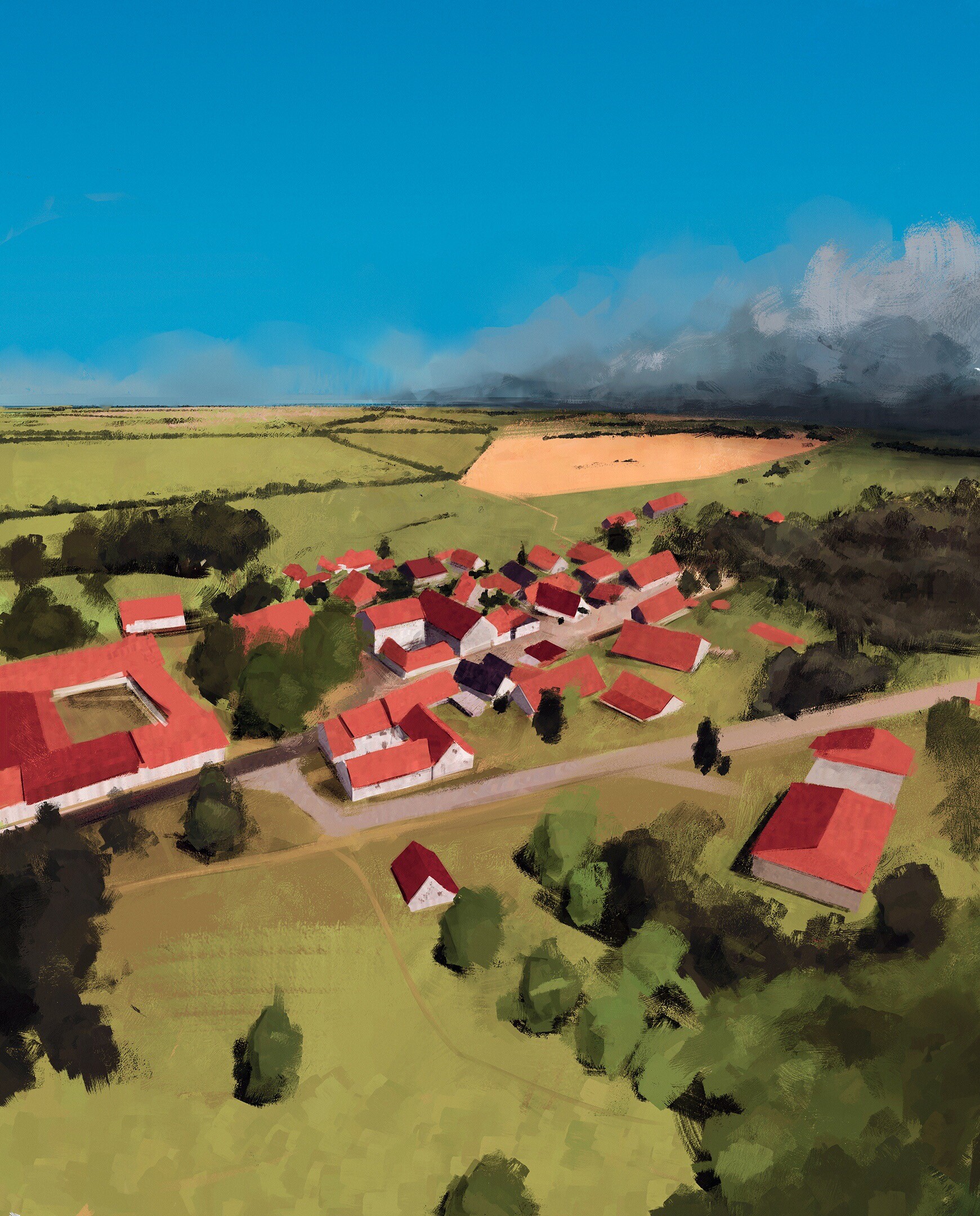 ArtStation - red roofs