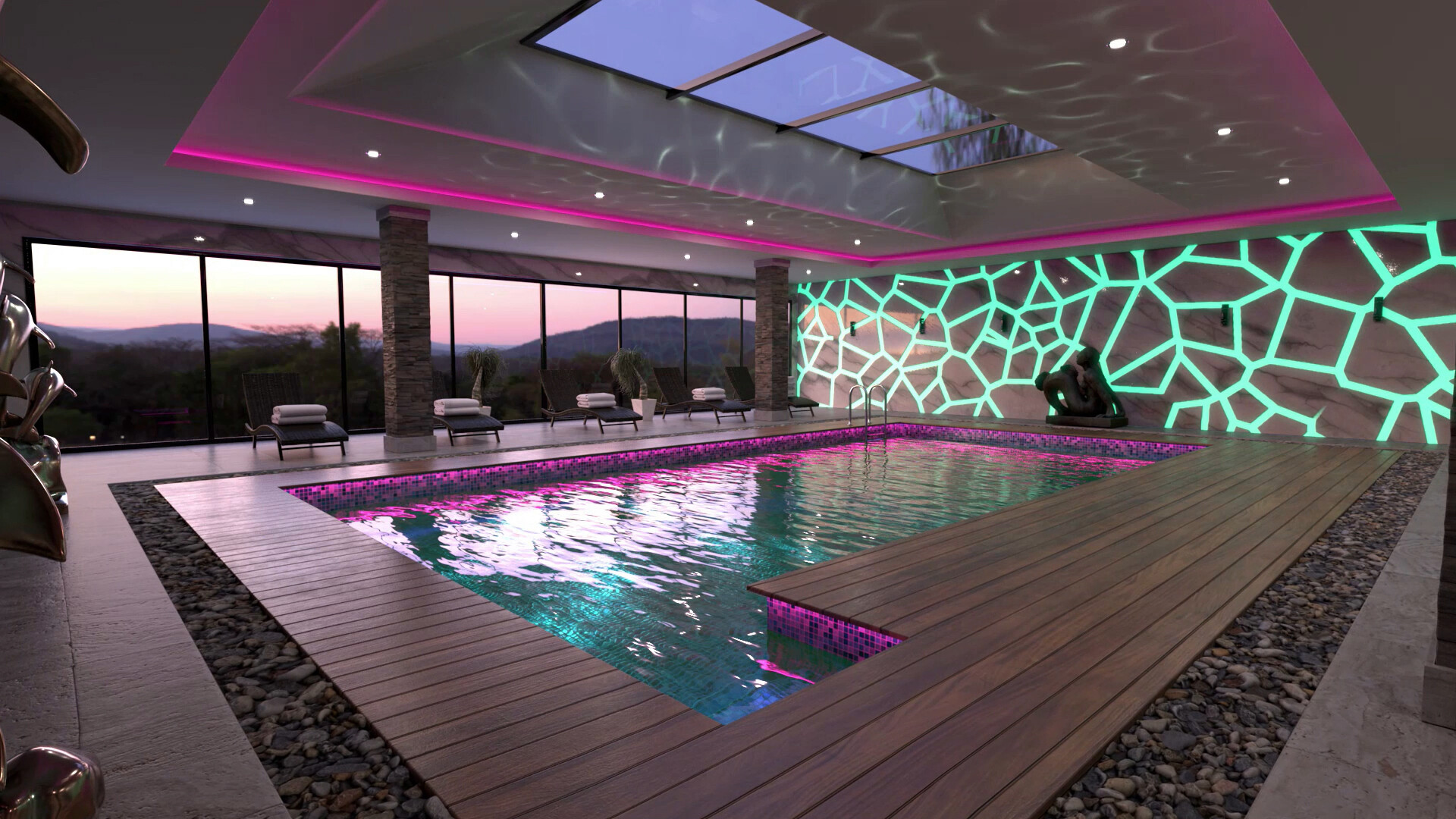 Ivie-fai Osuamkpe - Indoor Pool - Arch Viz Project