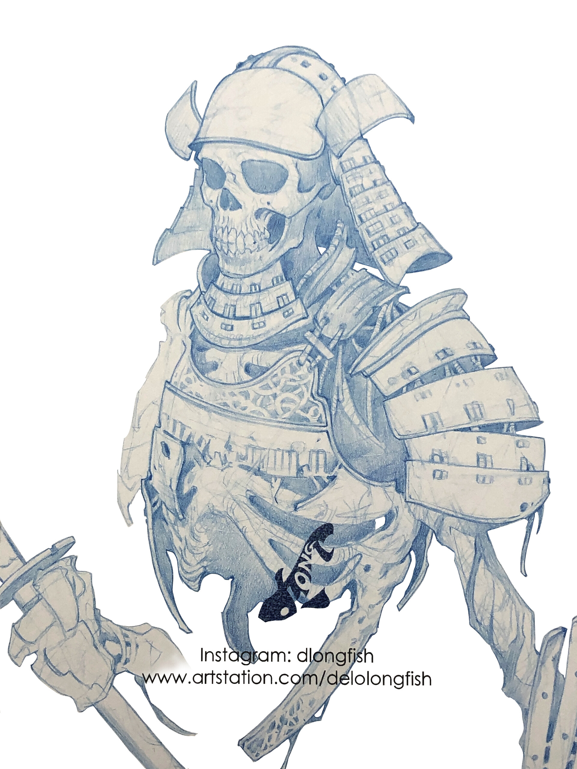 ArtStation - Undead Samurai Sketch