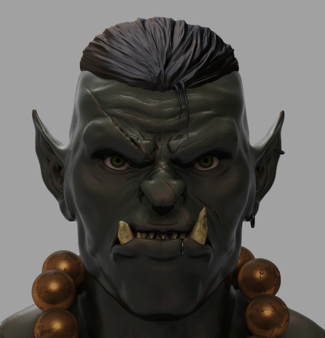 ArtStation - Orc Warrior Portrait Sculpt