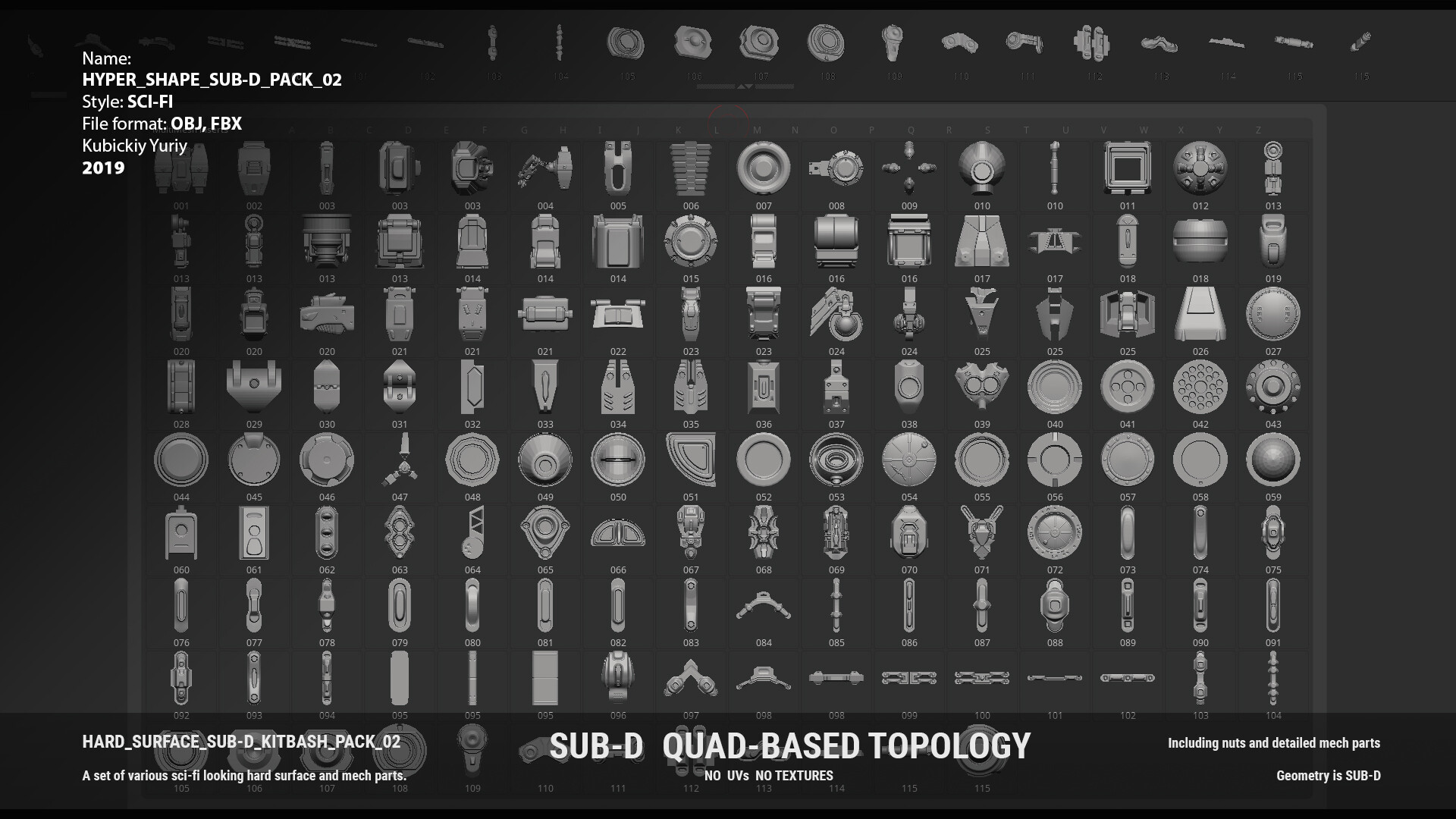 ArtStation - HYPER SHAPE SUB-D PACK 02 (Total 115 pieces)