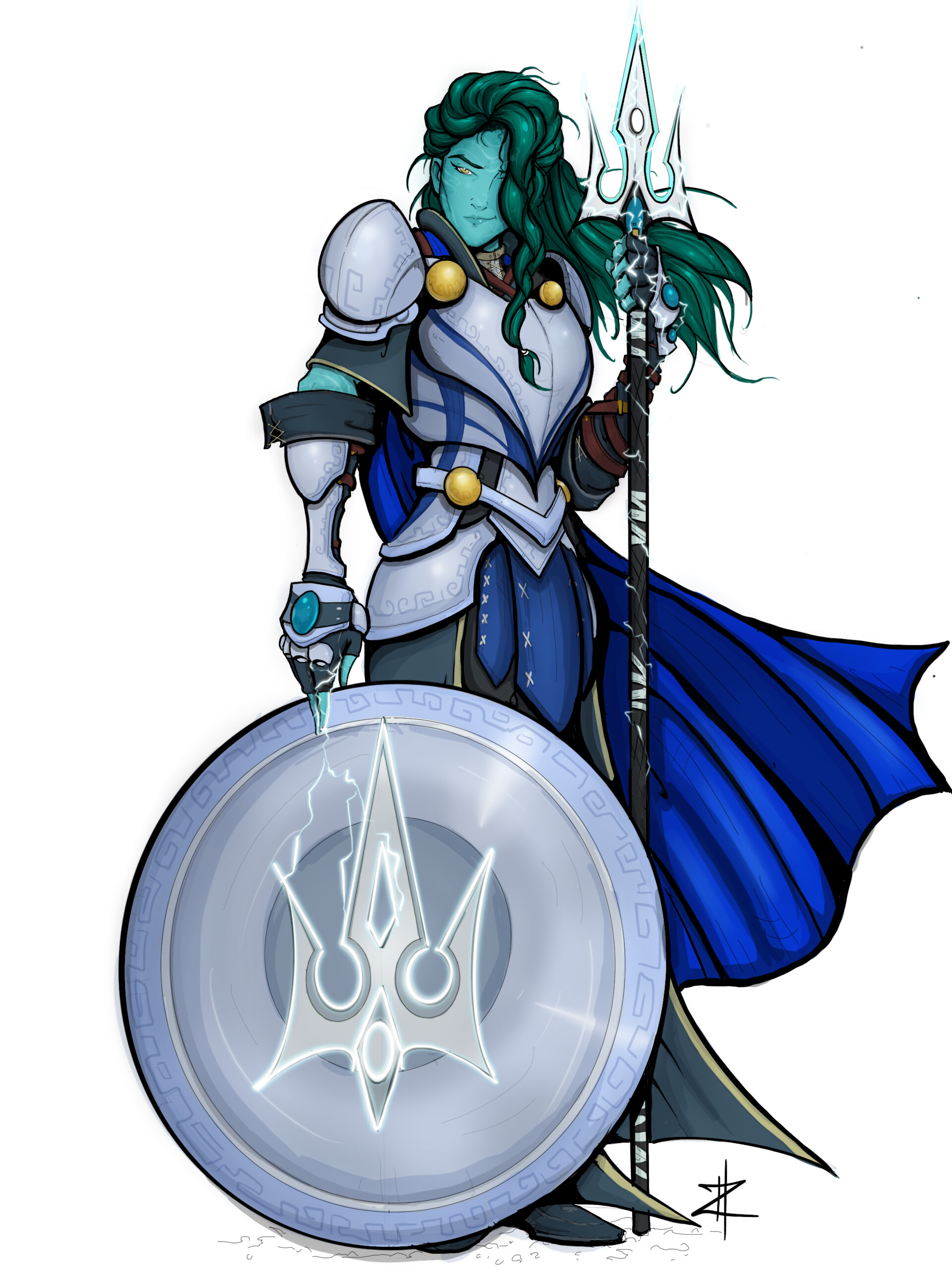 ArtStation - Water Genasi Cleric