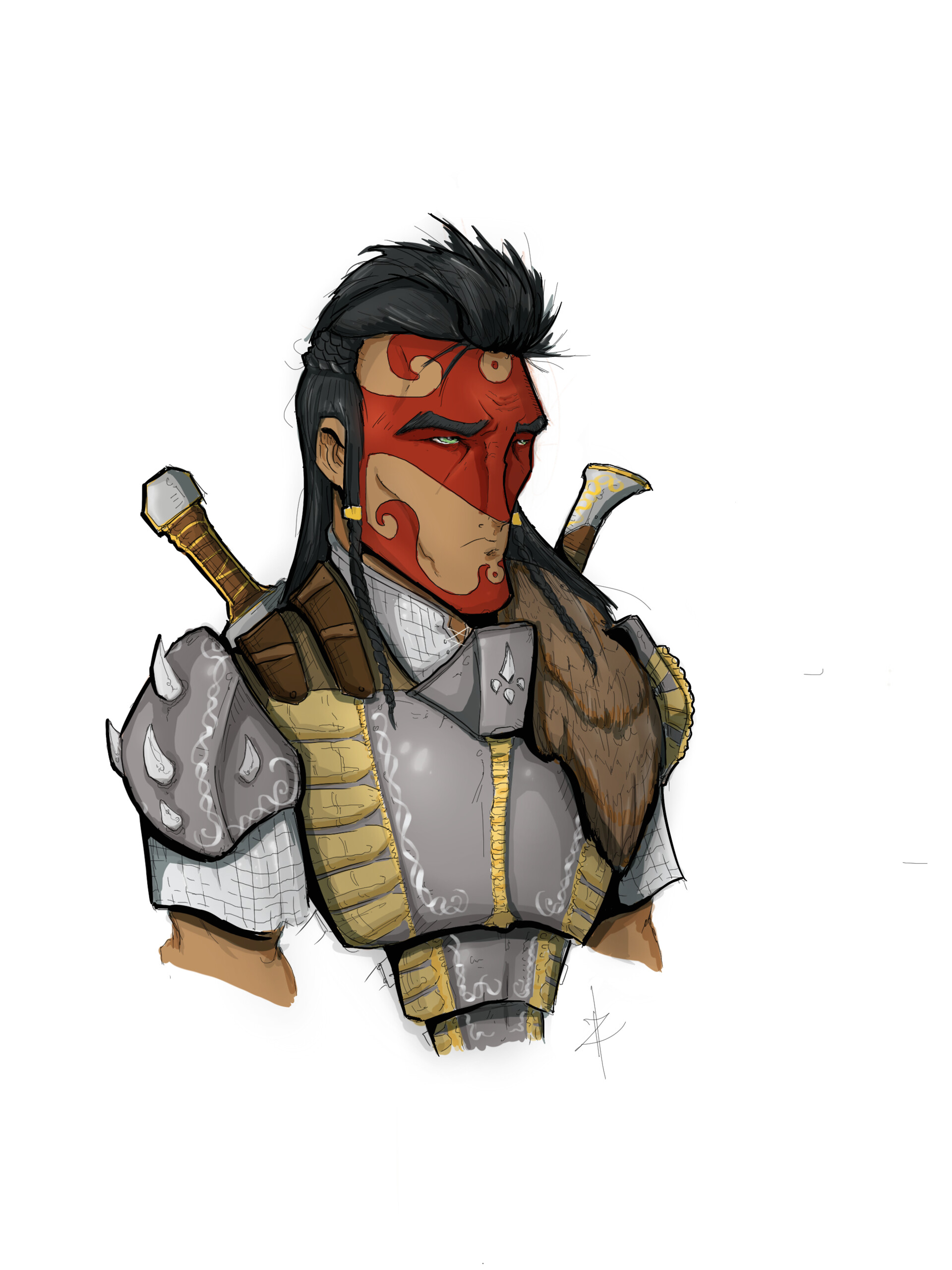 ArtStation - Fantasy NPC - Warrior Hunter