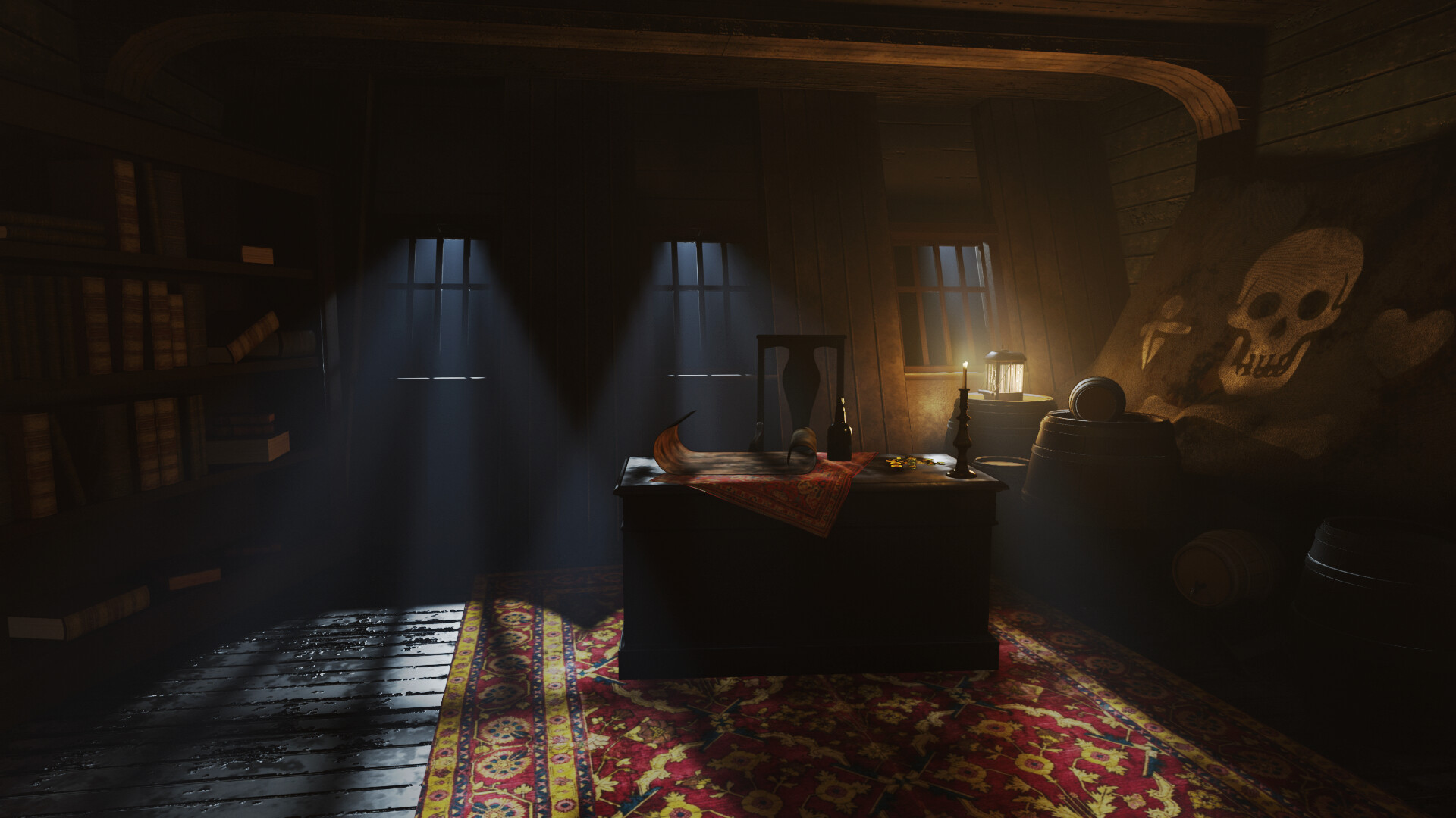 ArtStation - Pirate Captain Cabin