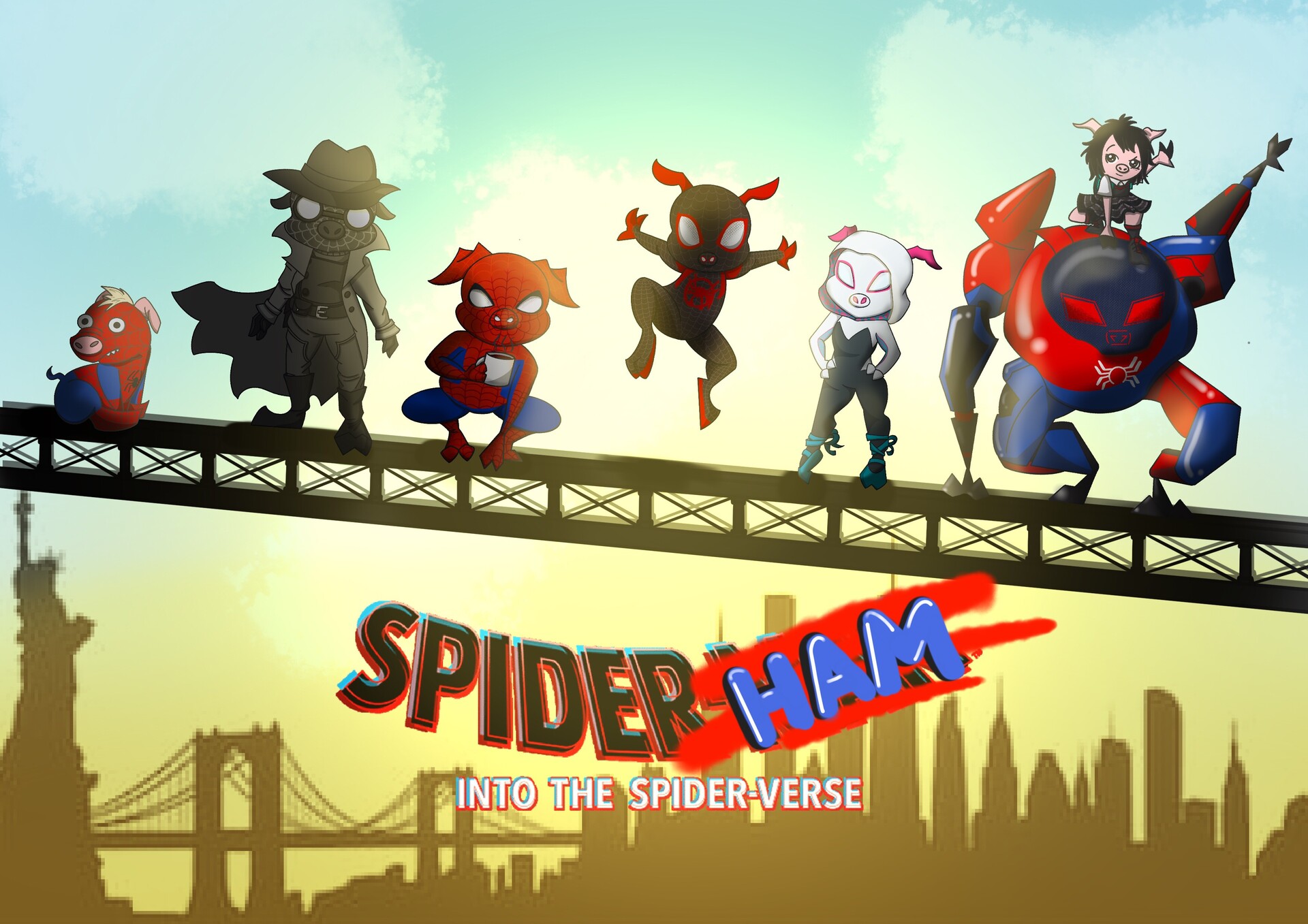 ArtStation - Spider Ham, into the spider(ham)verse