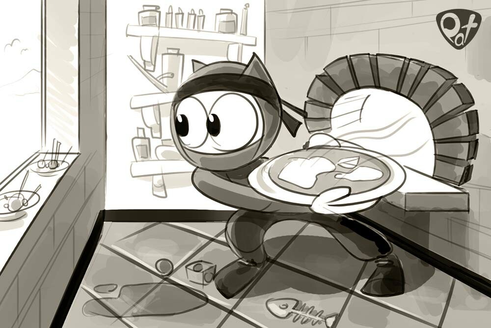 how to draw clumsy ninja