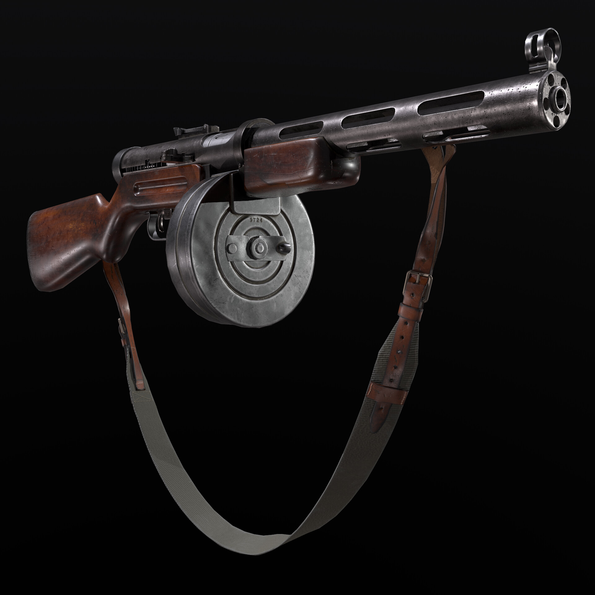 ArtStation - Soviet PPD-40: Degtyarev's Submachine Gun