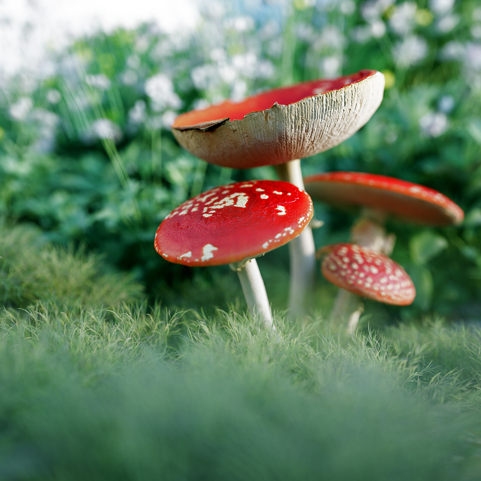 ArtStation - Red mushrooms...