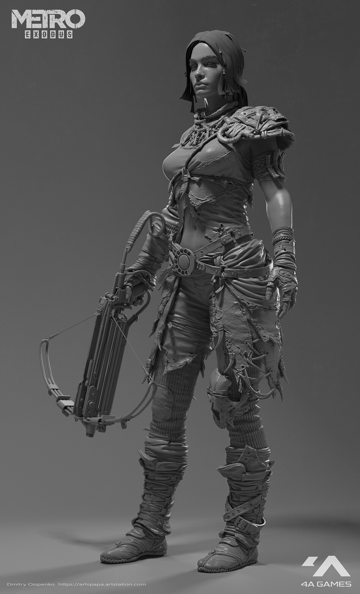 Dmitry Osipenko - Metro Exodus- Forest child Olga / hipoly model