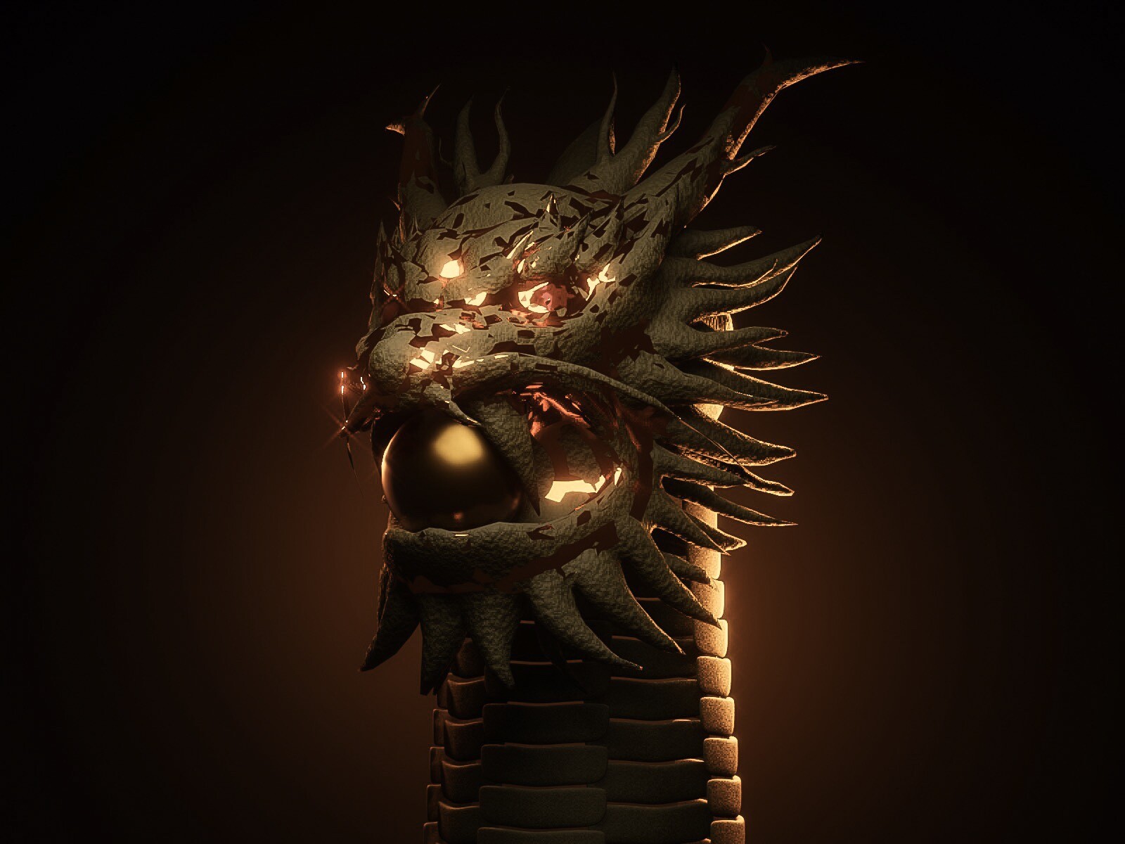 ArtStation - Dragon Statue