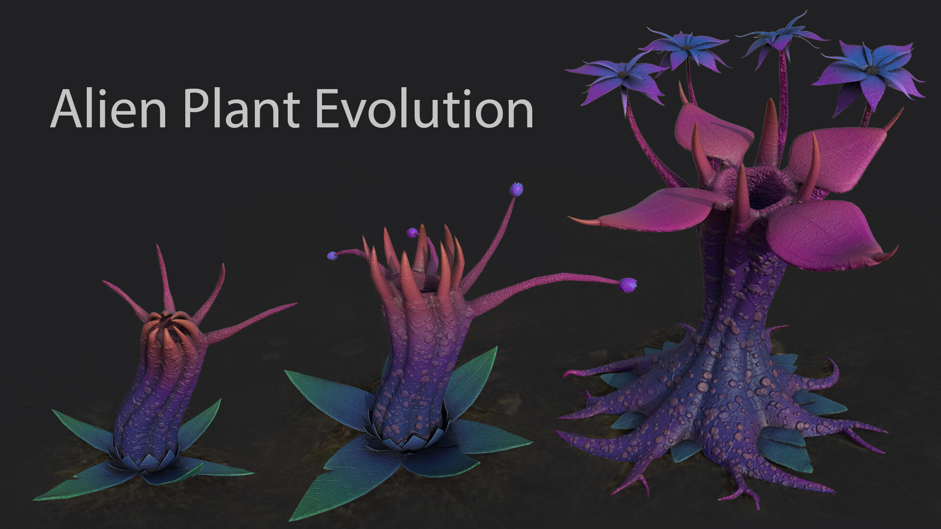 ArtStation - Alien Plants for Short Movie, Rasmus Lindhardt Møller