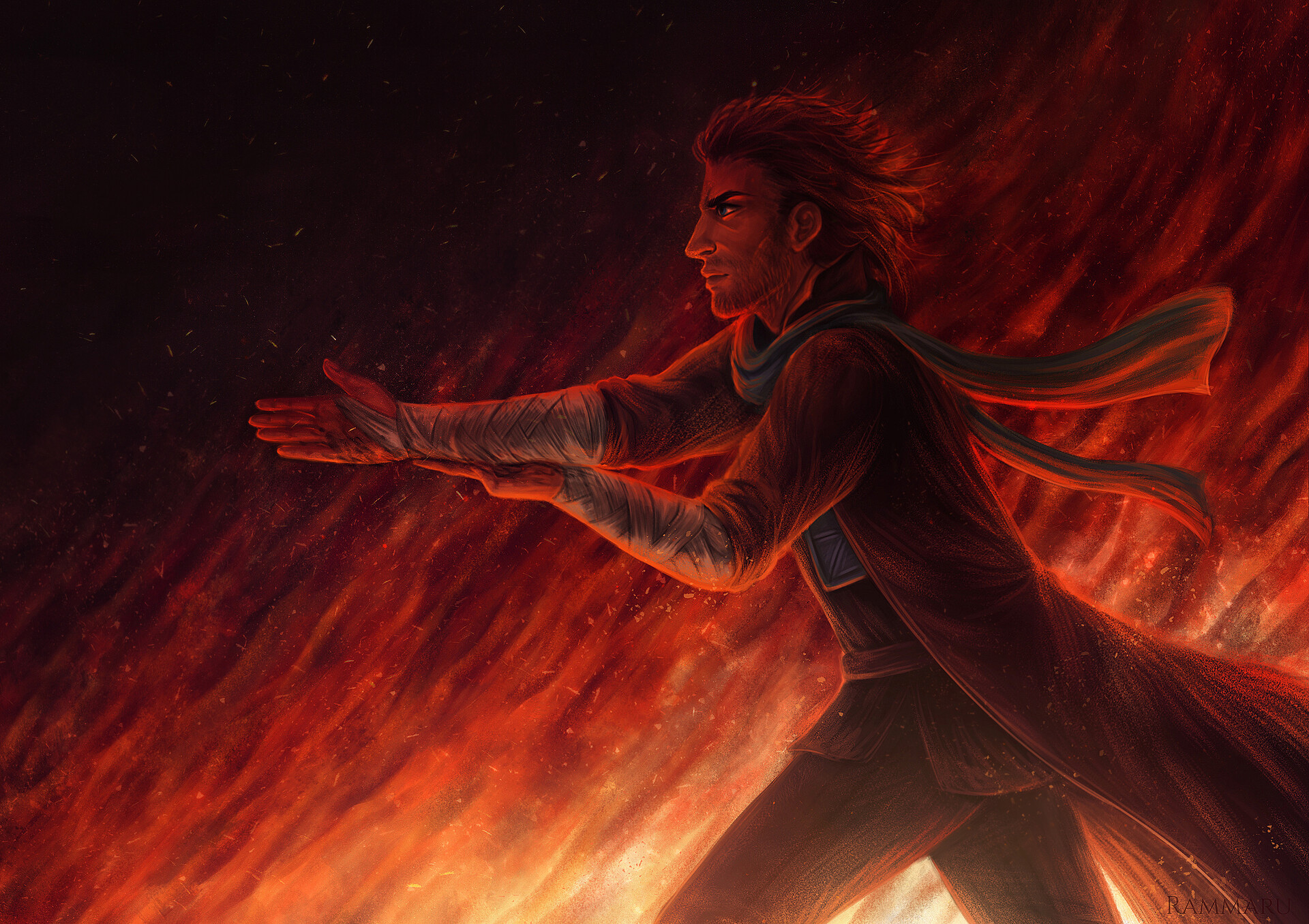 ArtStation - Wall of fire