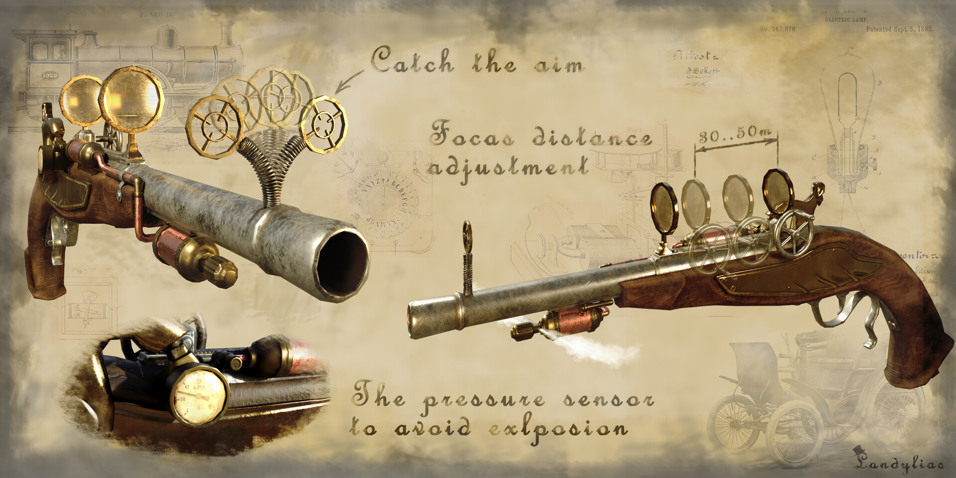 ArtStation - Steampunk Gun