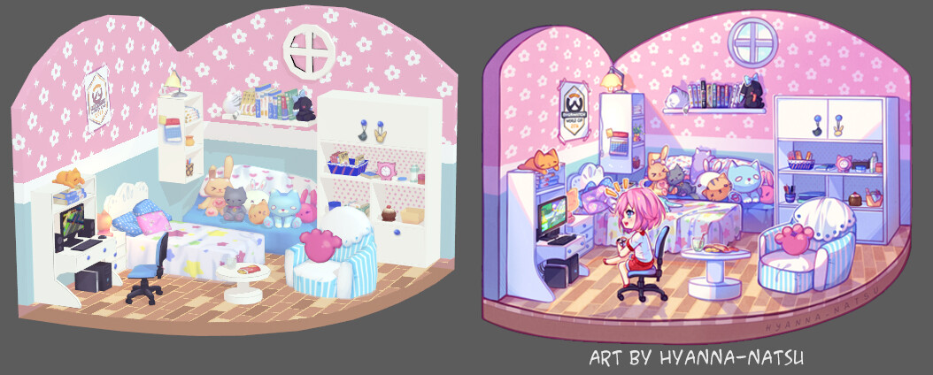 ArtStation - Cute Chibi Room