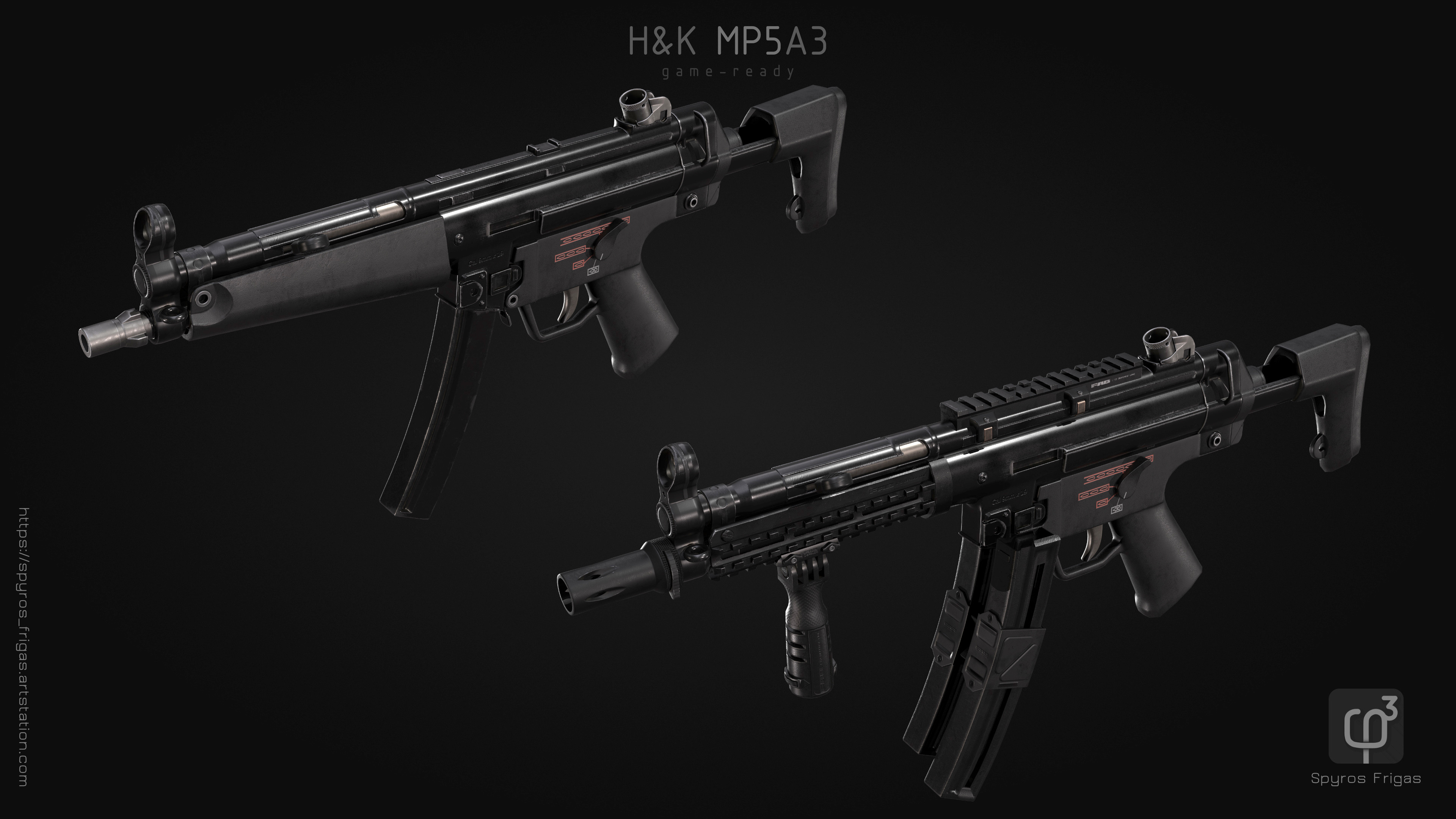 Spyros Frigas - H&K MP5 (A3) game model