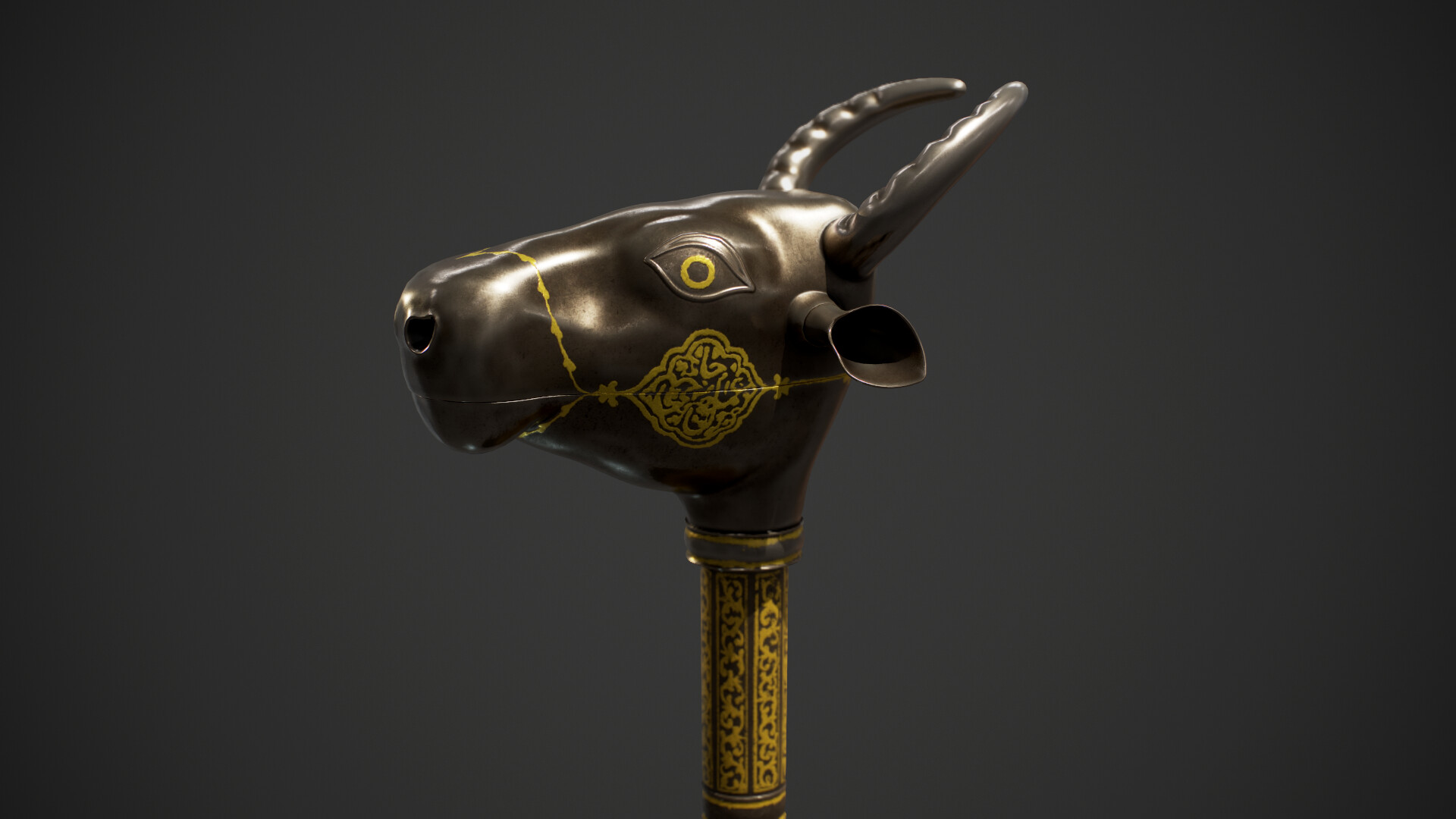 ArtStation - Iranian Mace 19th century