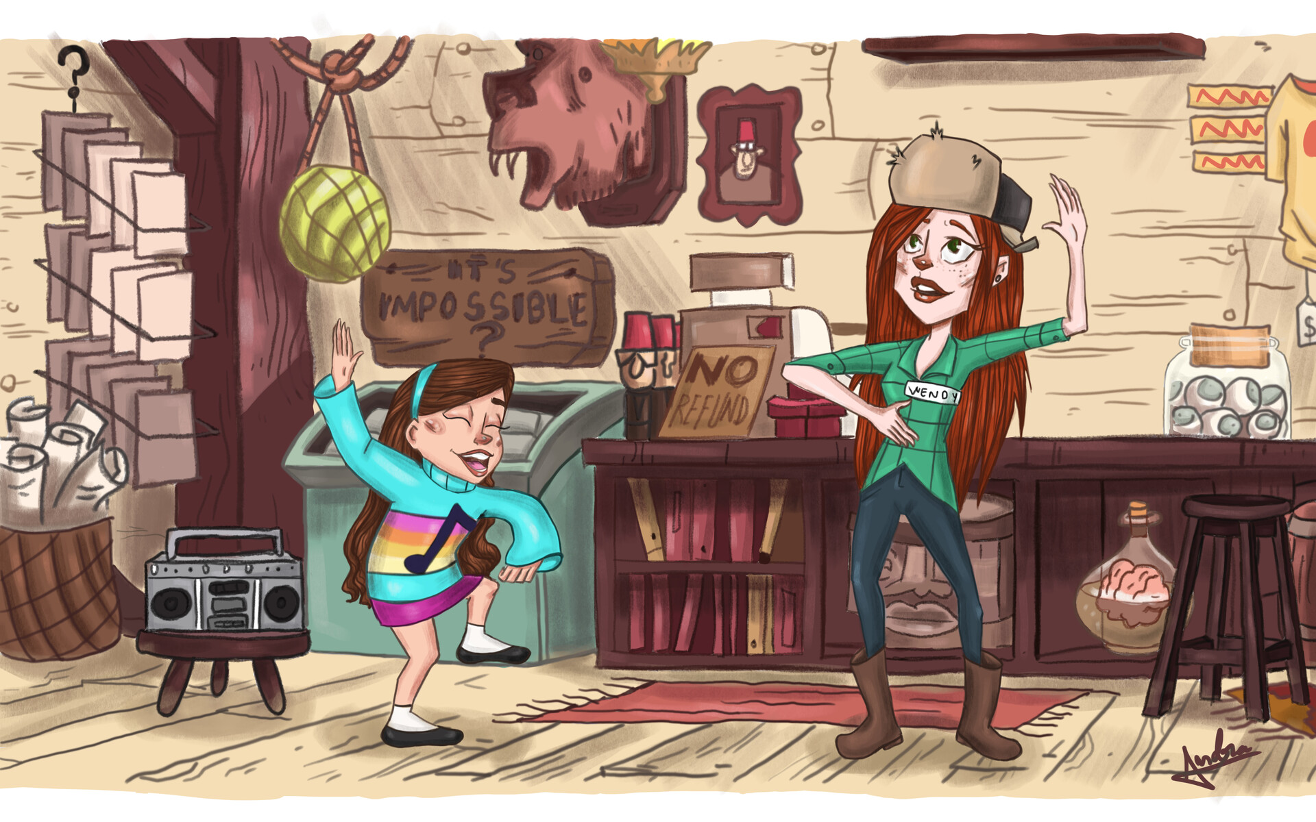 how to draw a cartoon environment