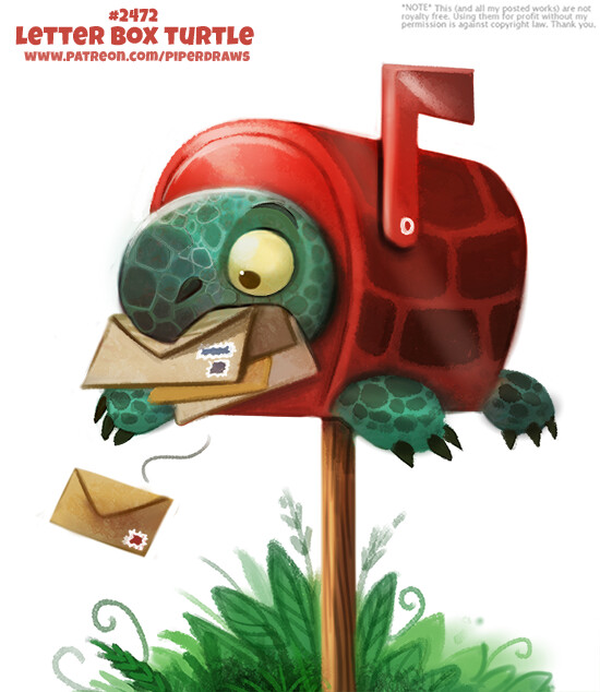 ArtStation - Daily Paint 2472. Letter Box Turtle