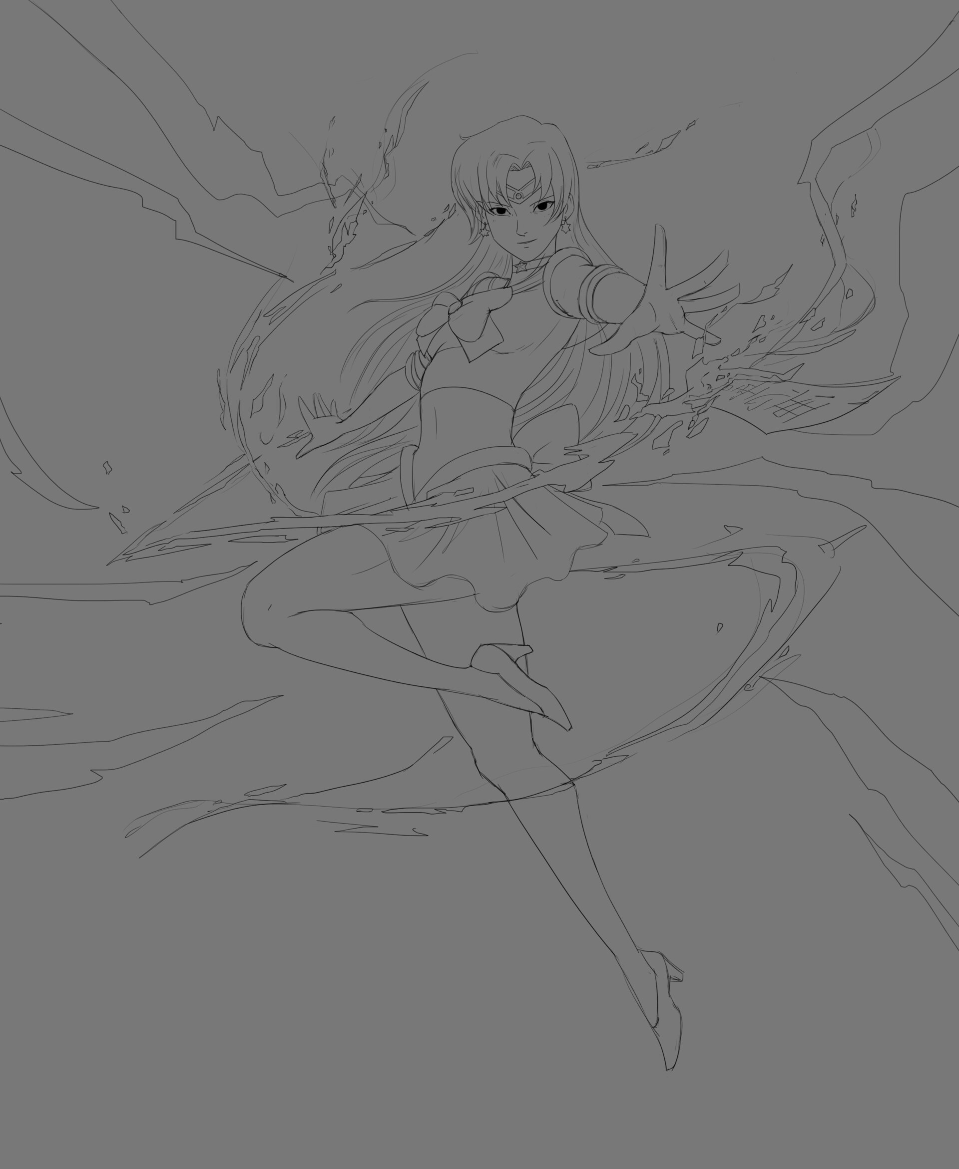 sailor mars coloring page