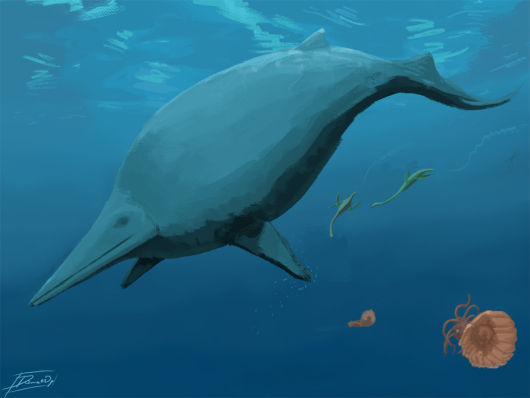 ArtStation - Littlestock ichthyosaurs