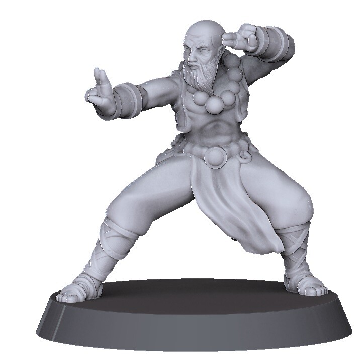 ArtStation - Monk 3d tabletop miniature