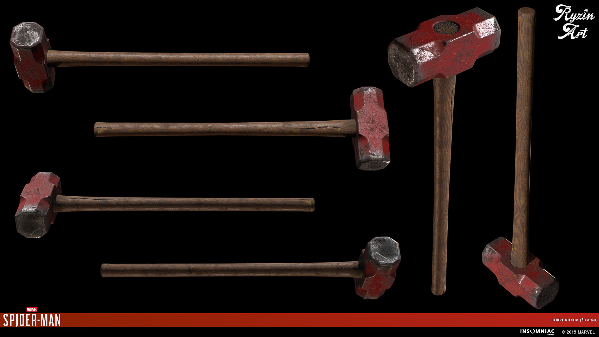 RYZIN ART - Marvel Spider-Man Hammer