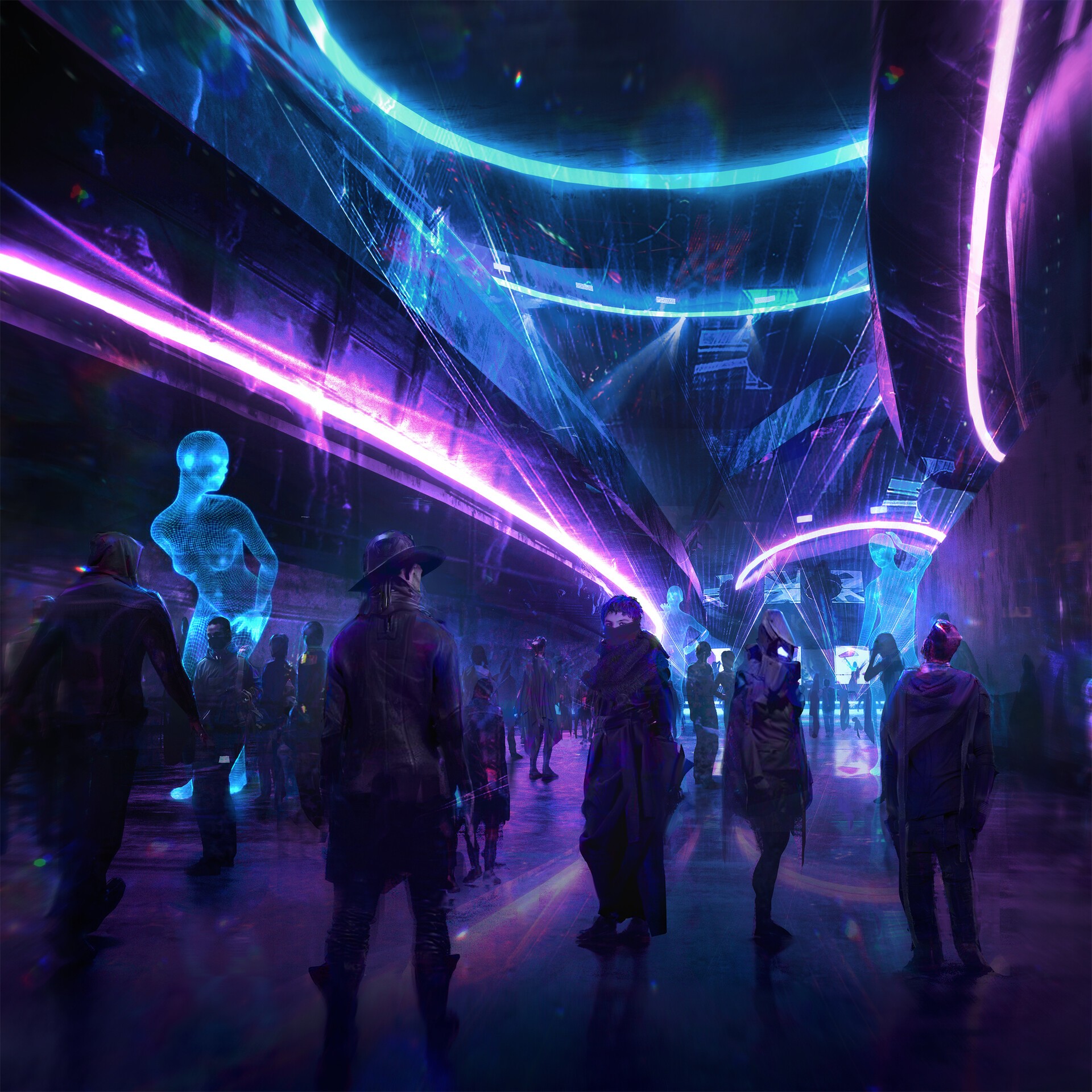 ArtStation - Cyberpunk Nightclub