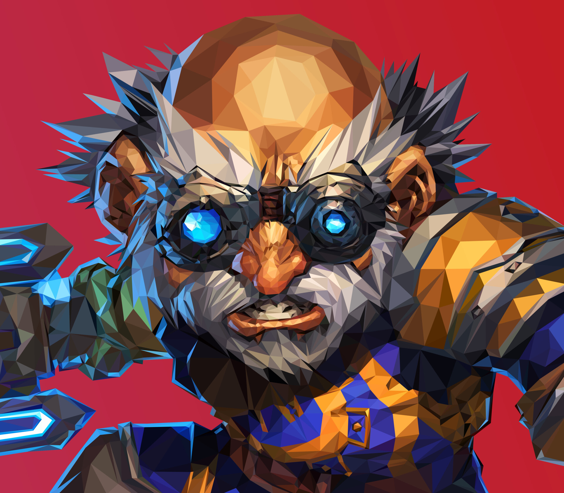 ArtStation - Gelbin Mekkatorque - Low Poly Portrait