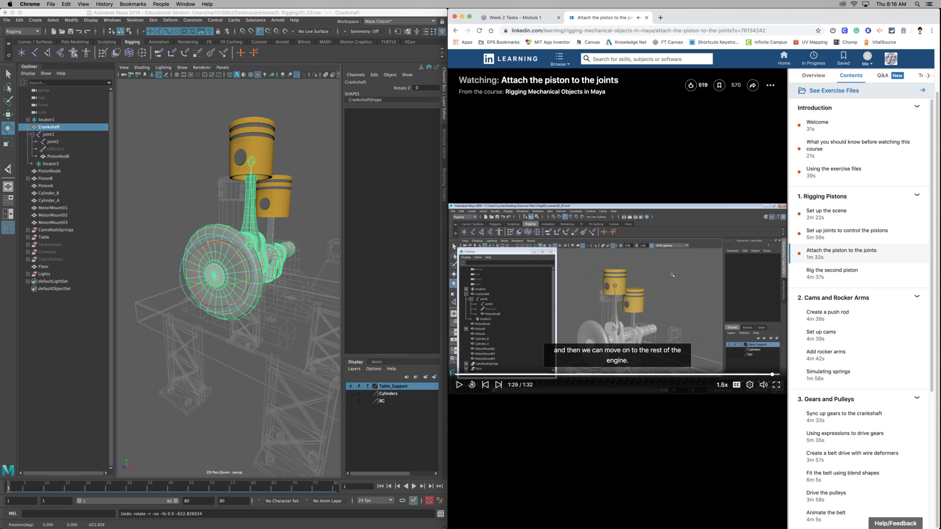 Matthew Posa - Rigging Pistons