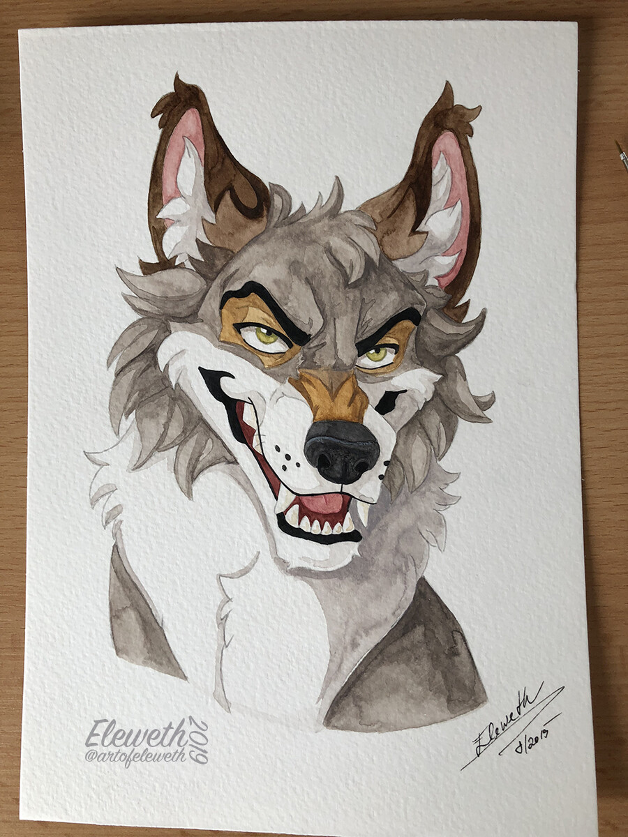 Markéta Babrňáková - Watercolor: Big bad wolf