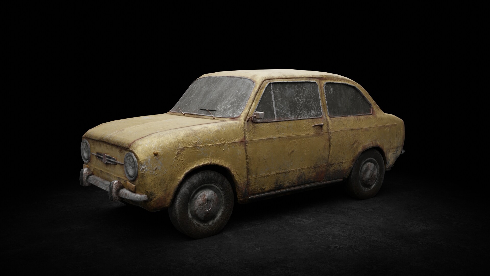 M. Lúcio - Rusty, dirty, Fiat 850 Berlina - Low poly model
