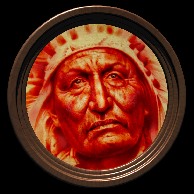 Vector Whiz - Freehand airbrush of Native American chief on T-shirt