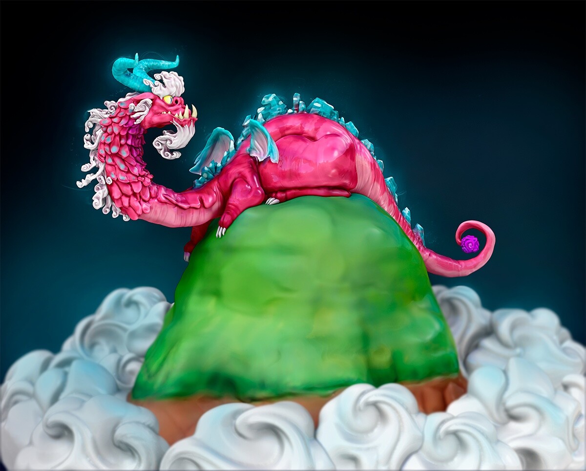 ArtStation - Pink Dragon