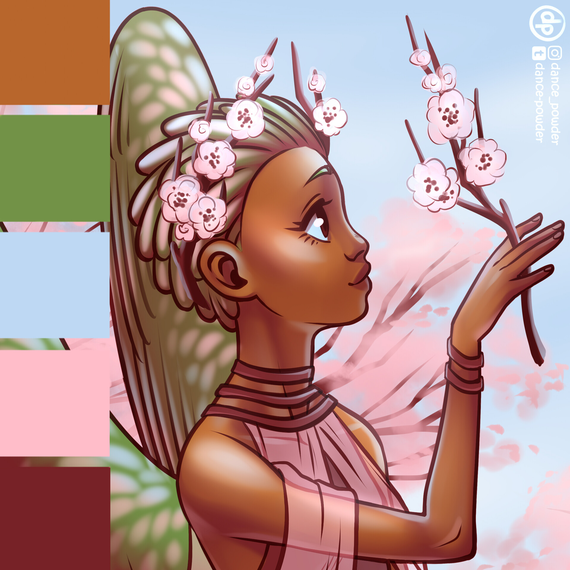 Dance Powder - 5 colours with Flowers - Day 2 Sakura