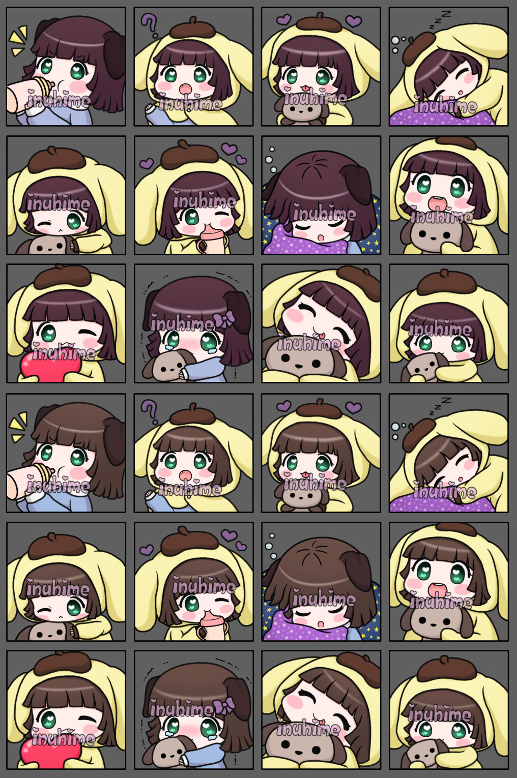 ArtStation - Pom Pom Purin Emotes (blue)