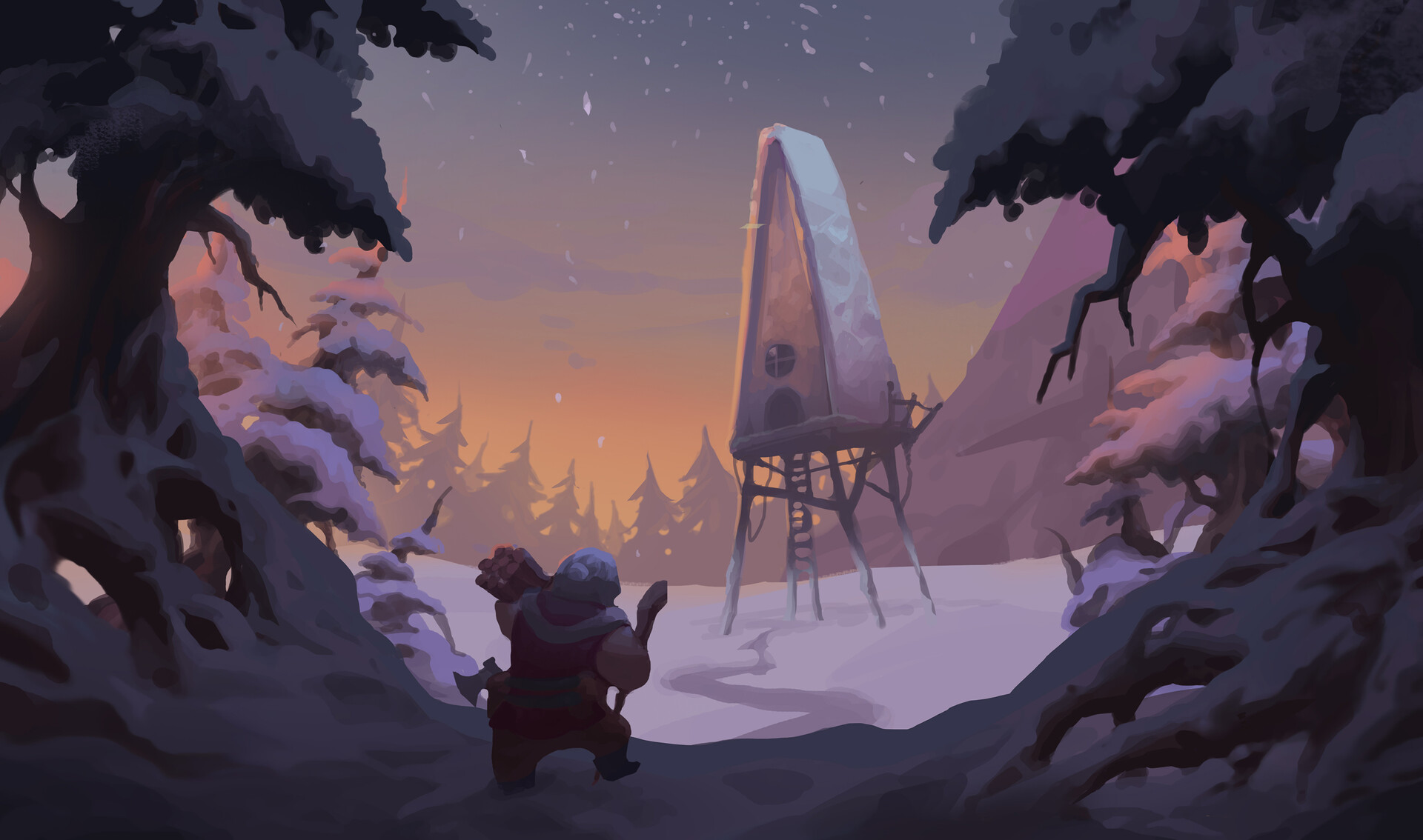 ArtStation - The timberman's shelter, Hien Le
