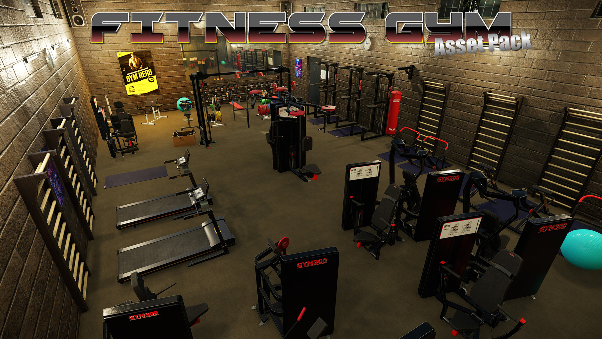 ArtStation - Low-Poly Fitness-Gym Pack