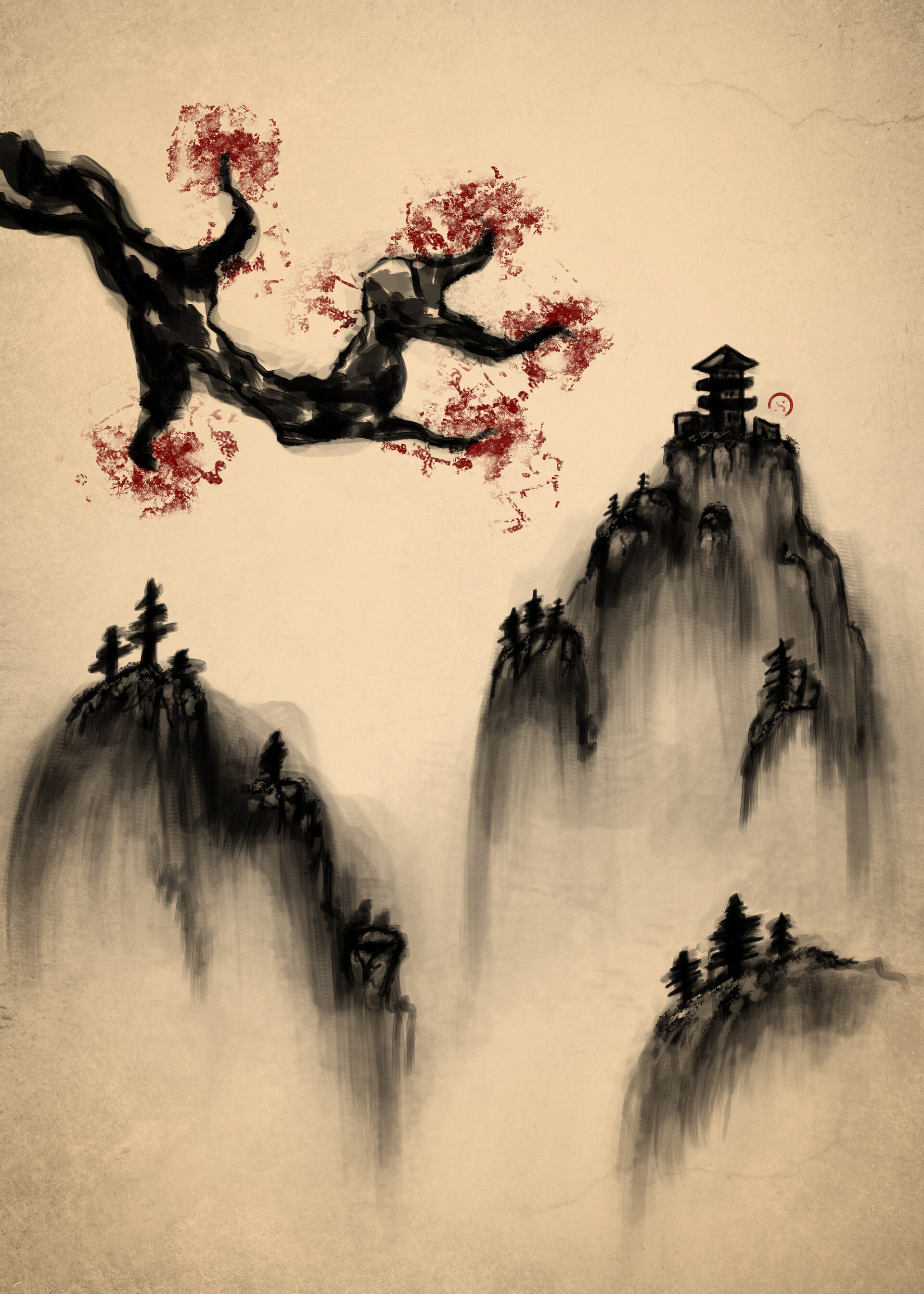 ArtStation - Zen City Landscape