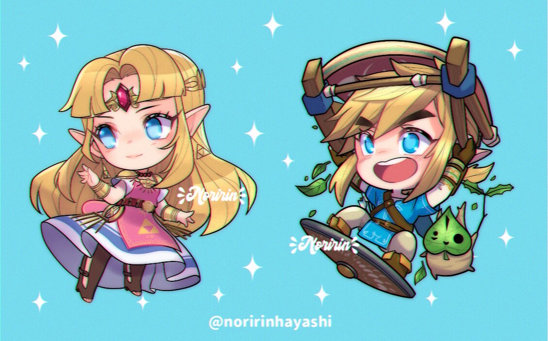 ArtStation - Link and Zelda chibis