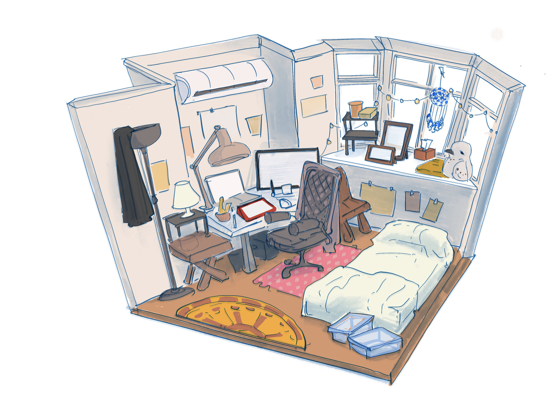 ArtStation - College Room design